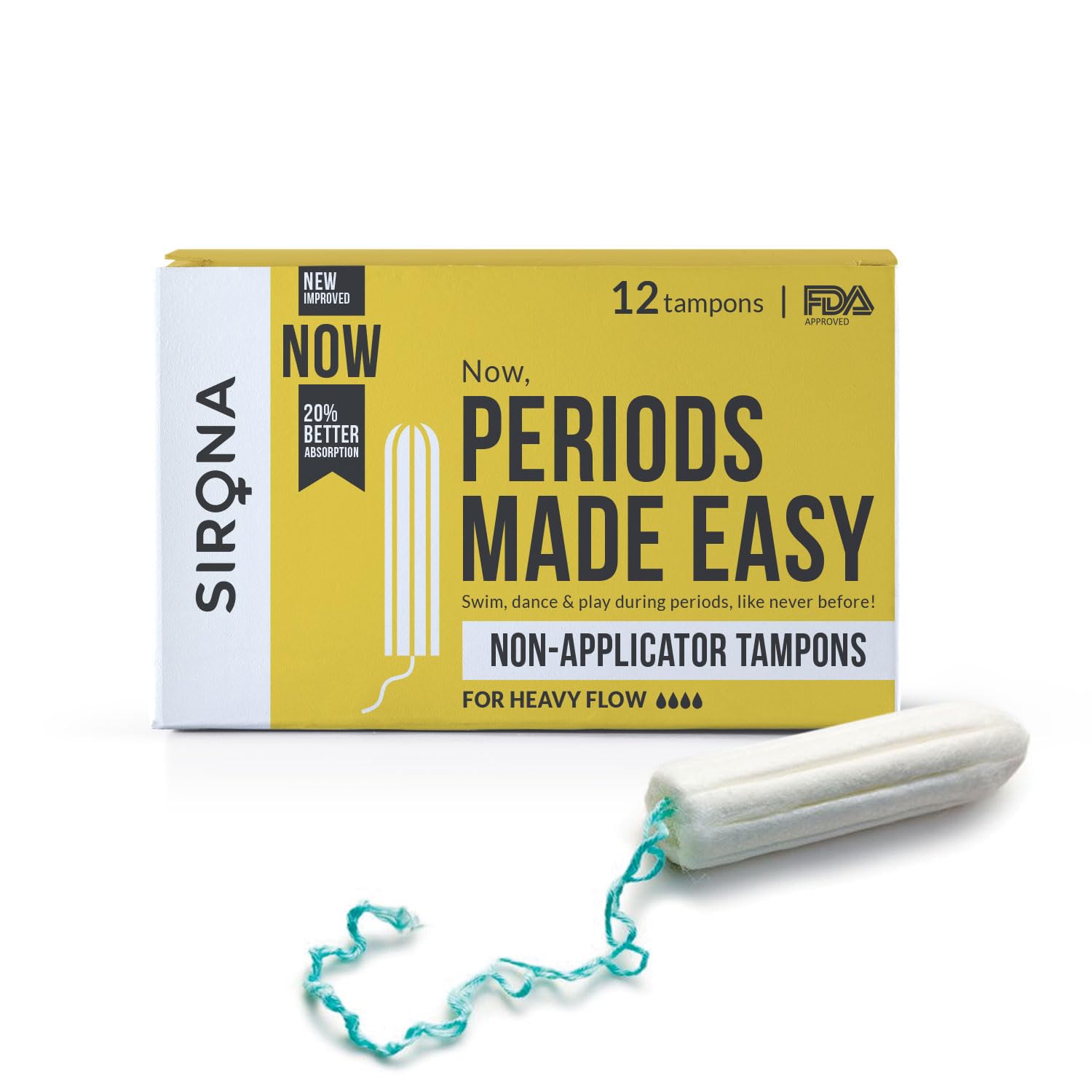 Buy Sirona Period Made Easy Tampons - 12 Piece | For Heavy Flow ...