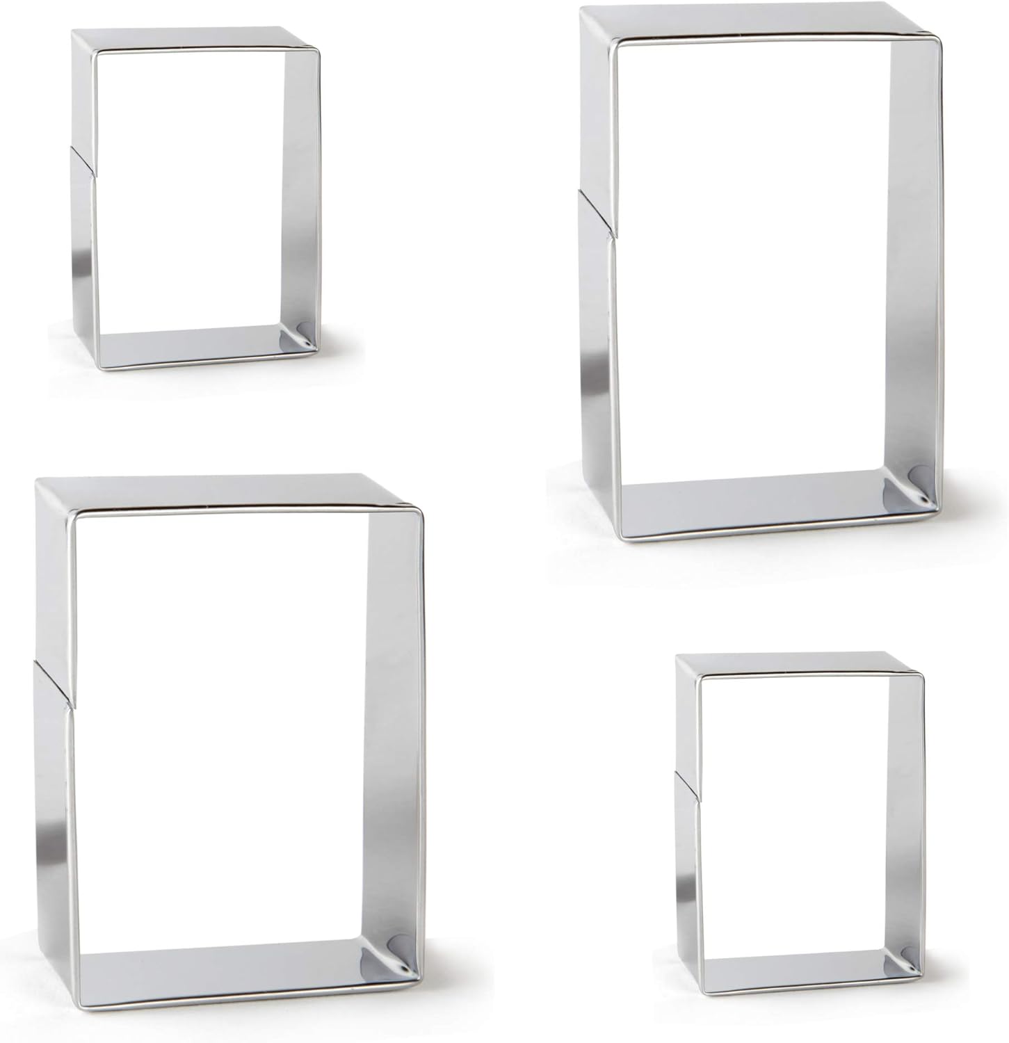 Amazon.com: Bakerpan Stainless Steel Rectangle Cookie Cutter Set ...