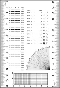 Amazon.co.jp: Microscope Kit Microscope Micrometer Calibration Slide Line Width Particle Size ...