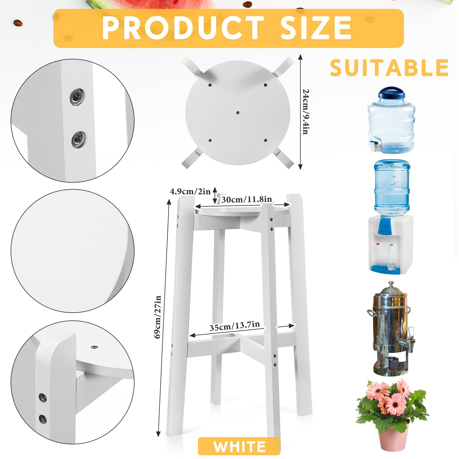 Snapklik.com : Barydat 27" Wood Water Dispenser Floor Stand, Floor Wood ...