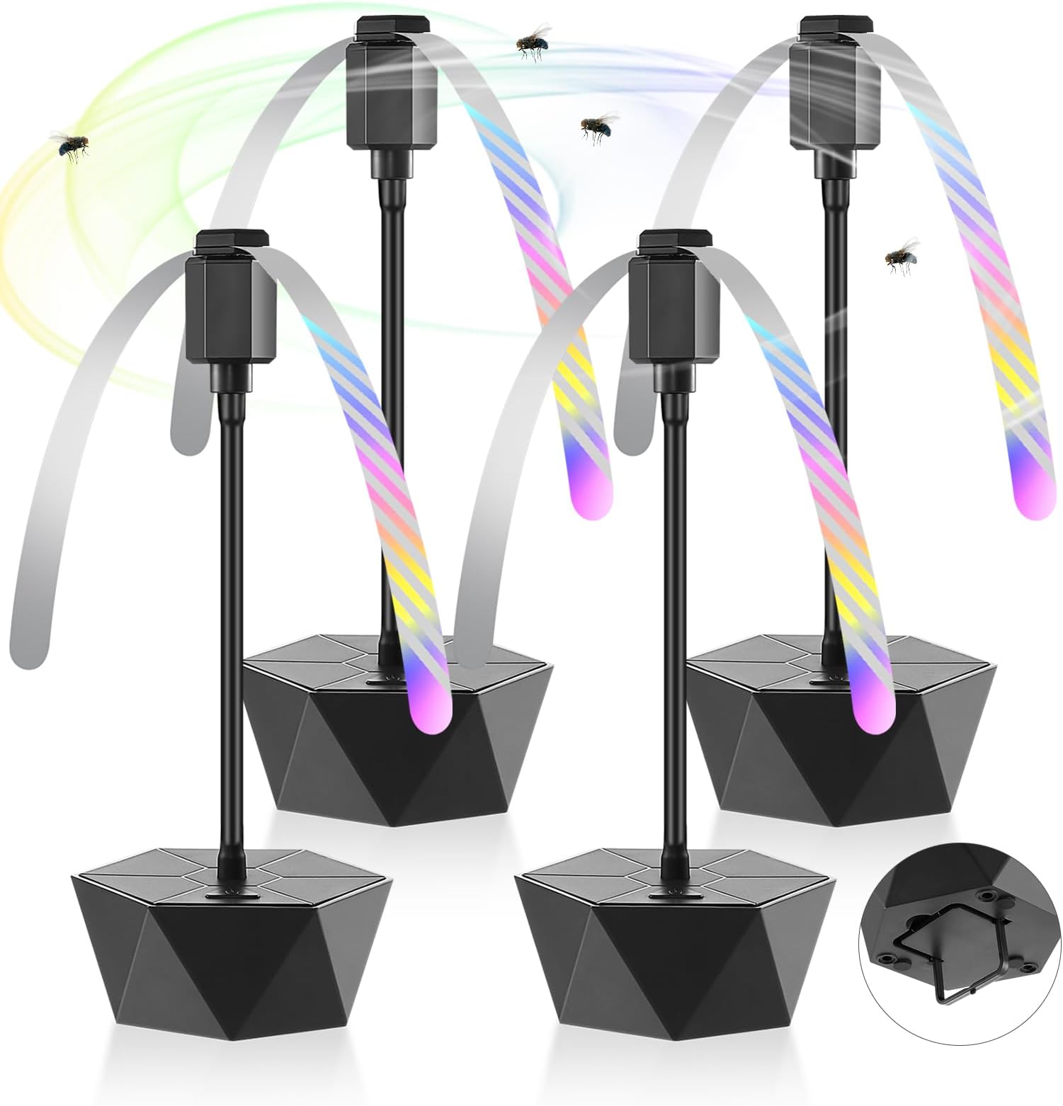 Amazon.com: Gaiatop Fly Fans for Tables, Portable Battery Powered Bug ...