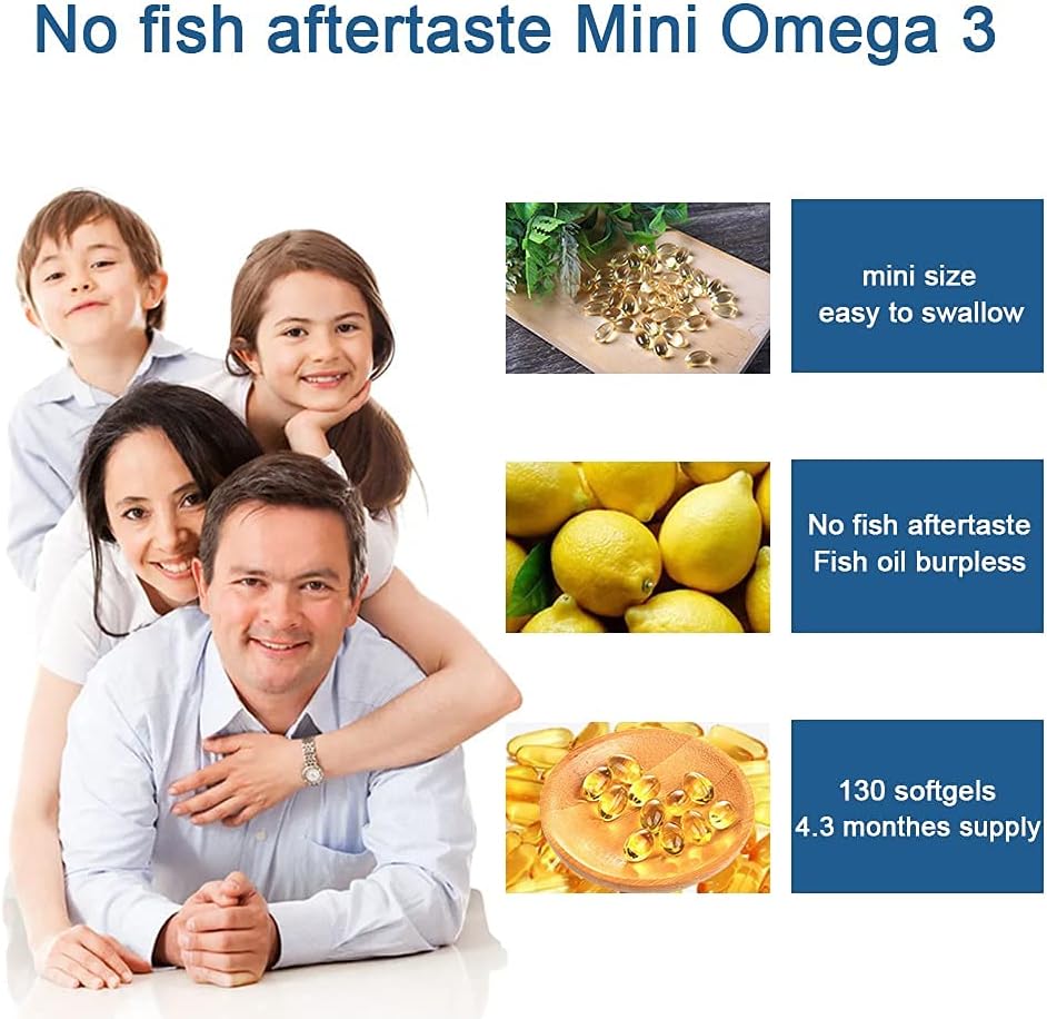 Buy Dr.Brian rTG Mini Omega 3 Fish Oil Support Heart Brain Joint Immune Health, Green Lipped ...