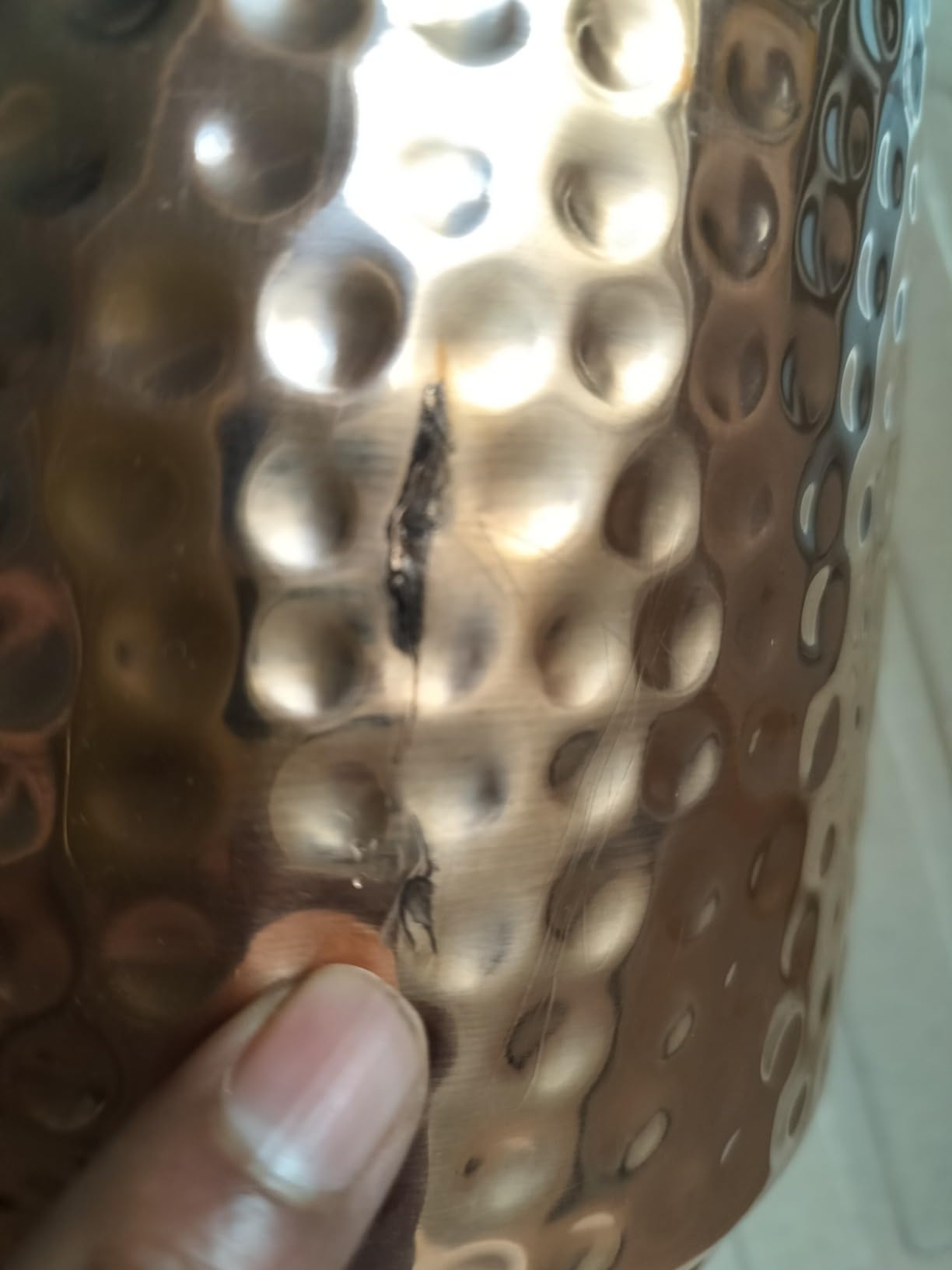 Buy R Ayurveda Copper® Handmade Copper Matka Hammer Beads Dots 5 Litre ...
