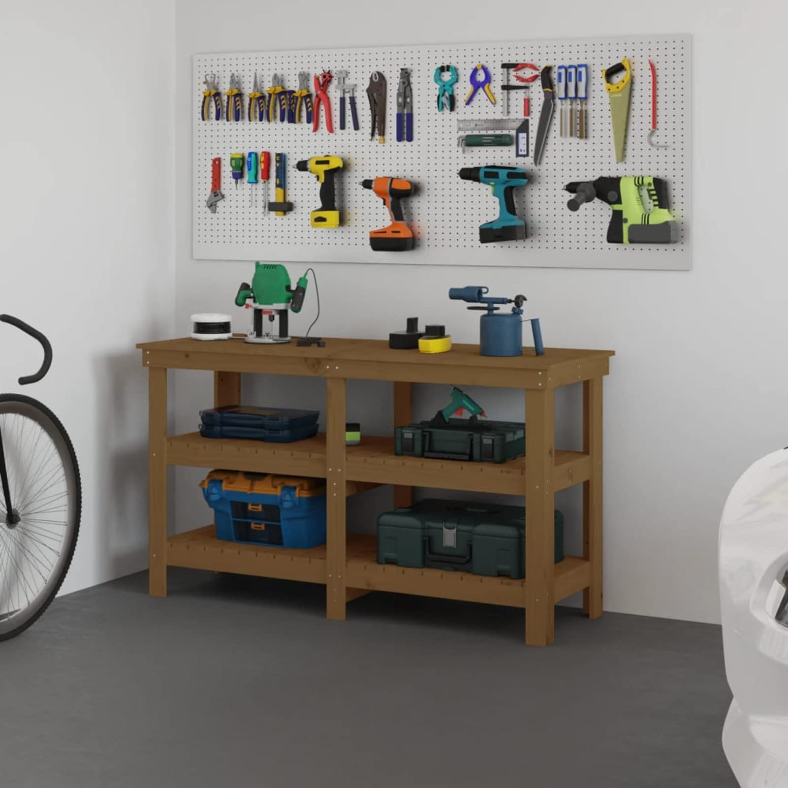 Garage Work Bench Ideas DIY Garage Shelves — Modern Builds