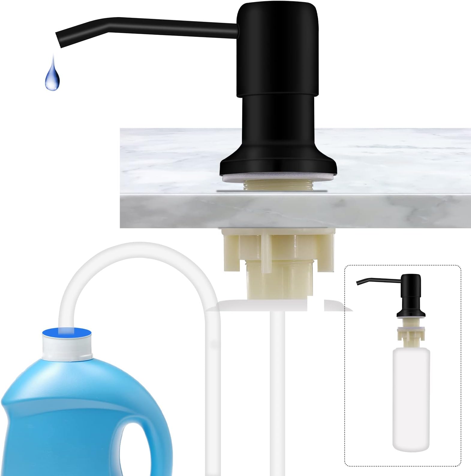 Amazon.com: Grip Clean - Stainless Steel Soap Dispenser - Heavy Duty ...