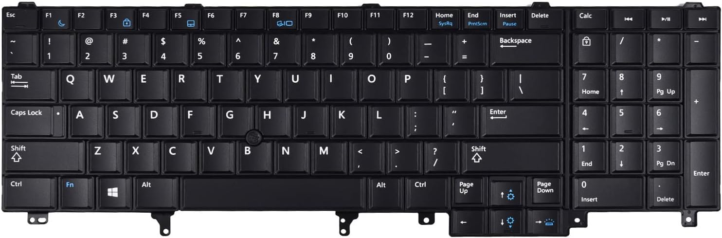 Replacement Keyboard for Dell Latitude E6540 E6530 E6520 E5530 E5520 ...