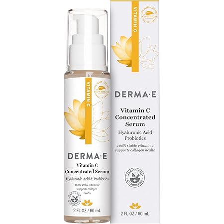 Amazon.com: DERMA E Vitamin C Concentrated Serum with Hyaluronic Acid ...