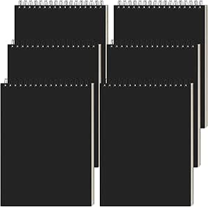 Amazon.com: Cholemy 6 Pcs 9" x 12" Sketchbook Pads, 100 Sheets Each, 68lb/100gsm Top Spiral ...