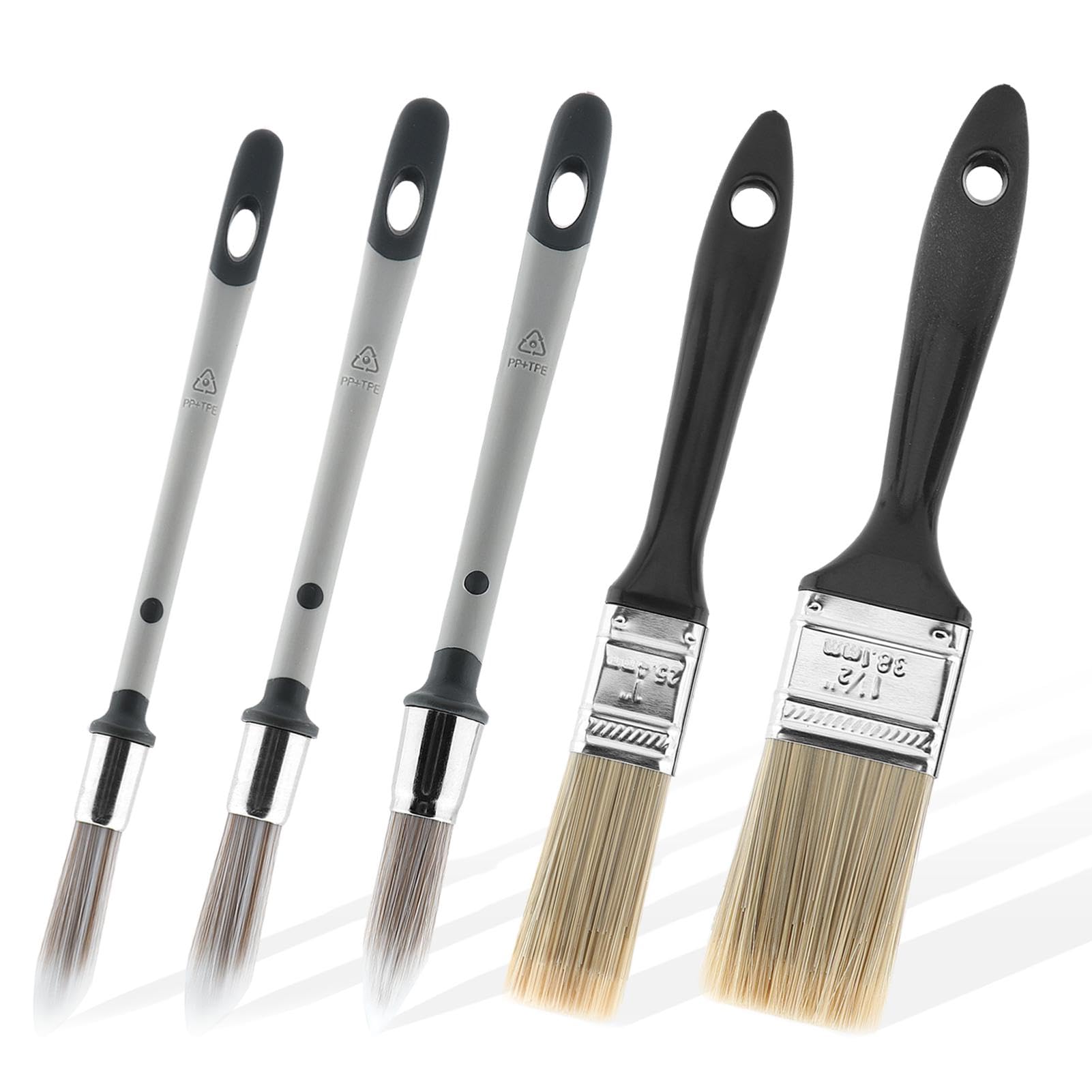 Amazon.com: homfanseec Small Paint Brush, 5pcs Trim Painting Tool ...