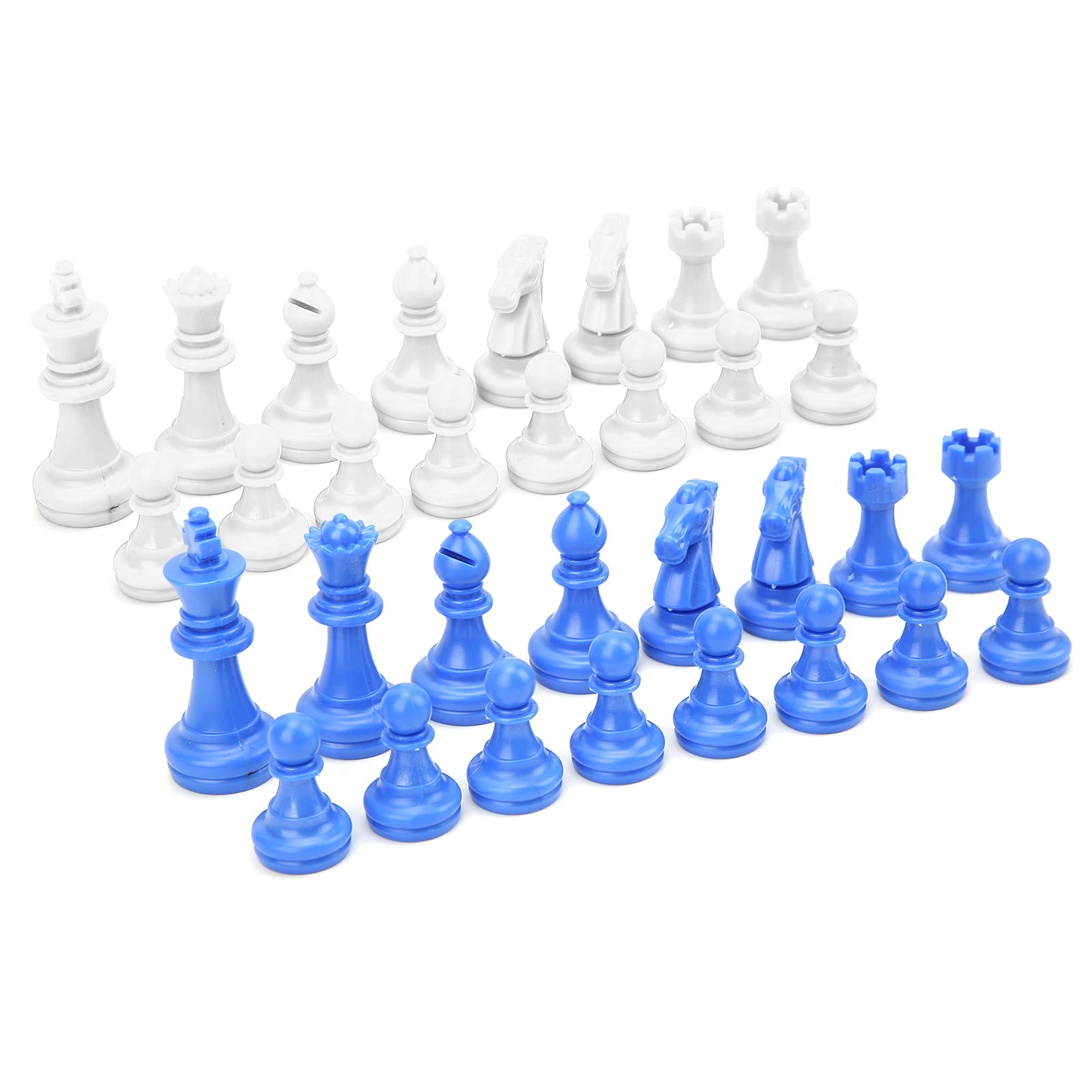 Amazon.com: Standard Chess Pieces Blue White Height 49mm Standard Chess ...