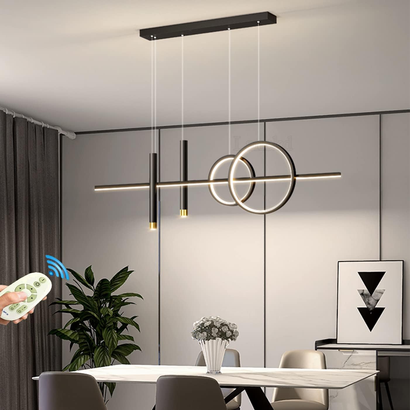Lanekd Lampadario LED Sospensione Moderno Soggiorno Tavolo Sala da ...