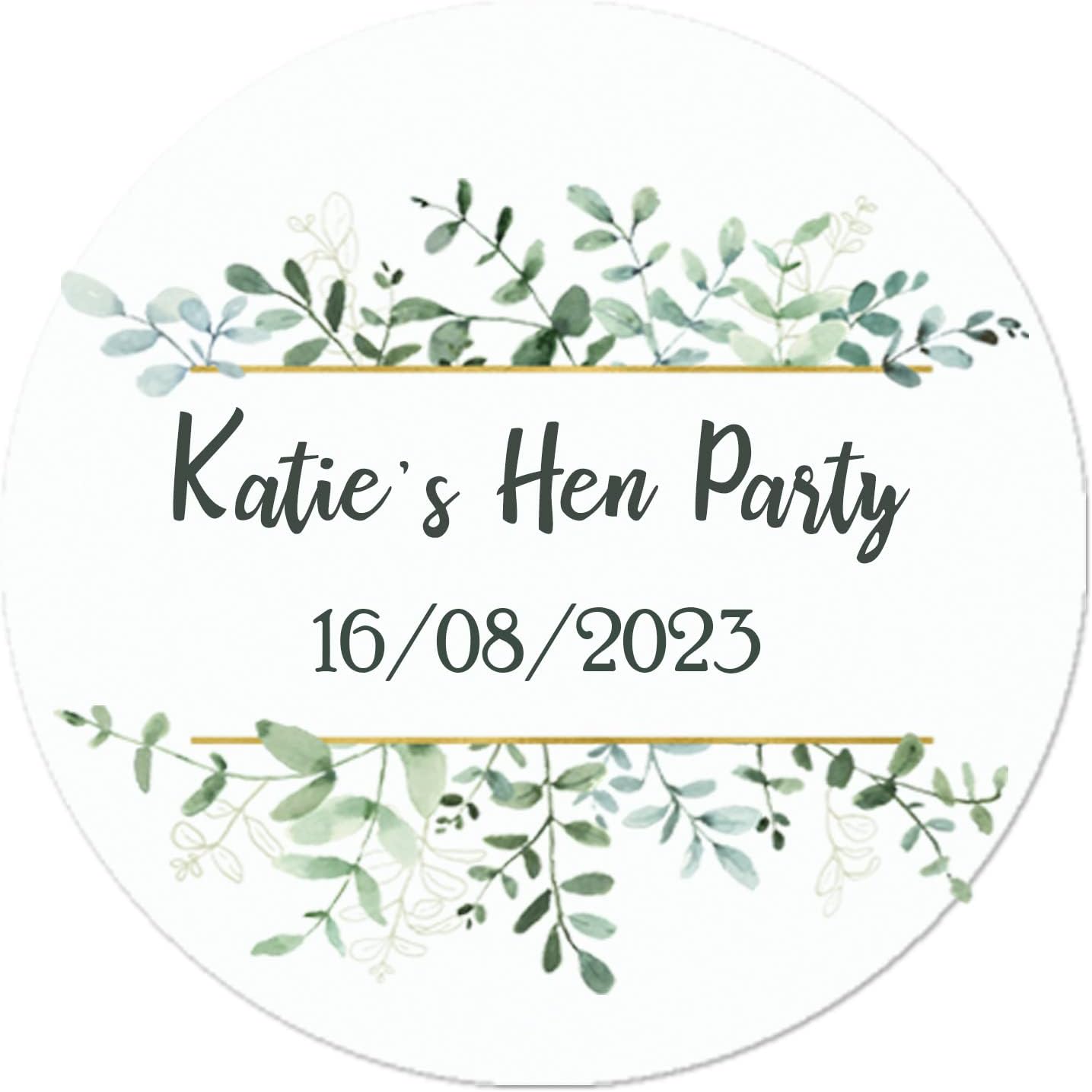 35 Personalised Floral Hen Party Bridal Shower Stickers - Thank You ...