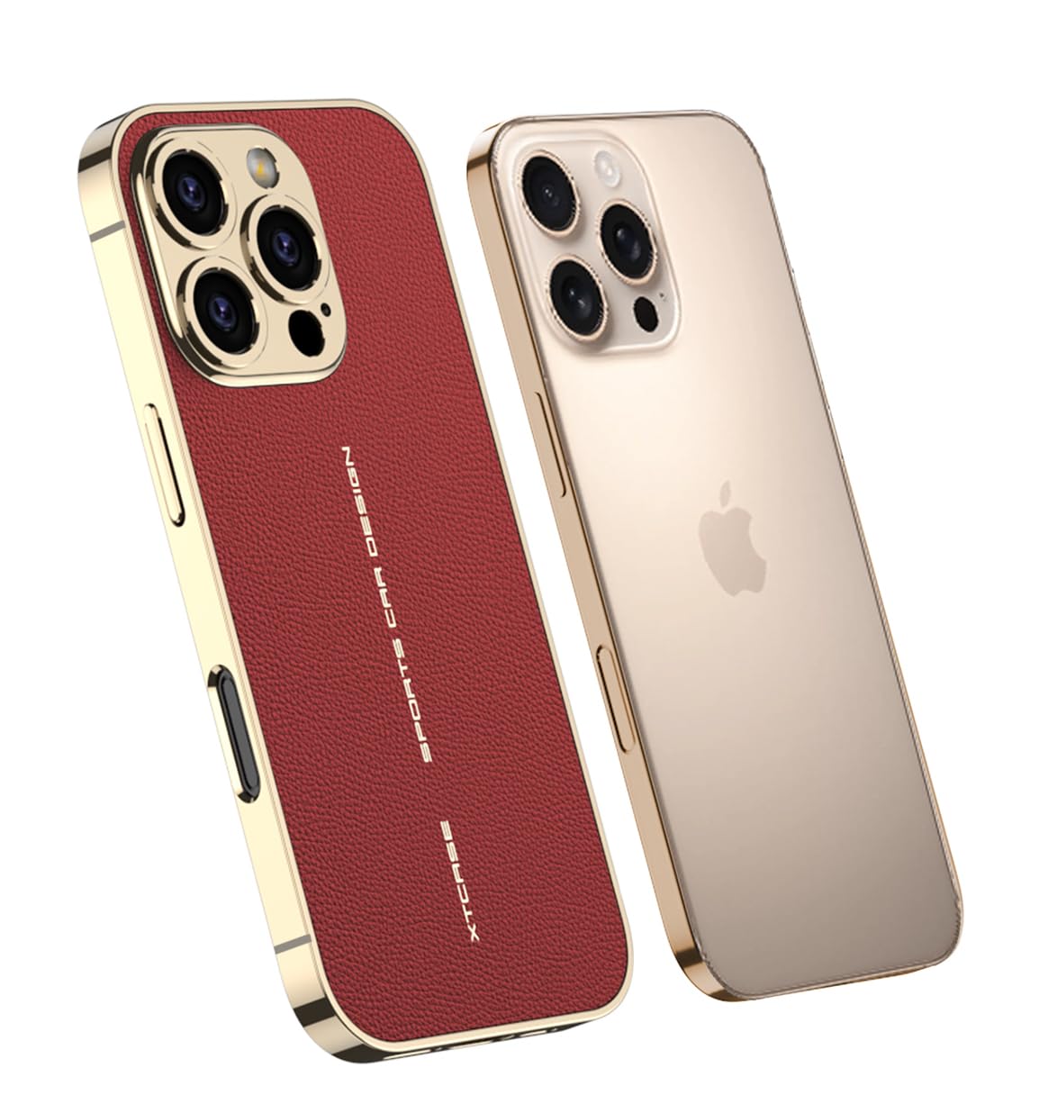 BOUNCEBACK Vegan Leather Electroplated Back Case/Cover for iPhone 16 ...