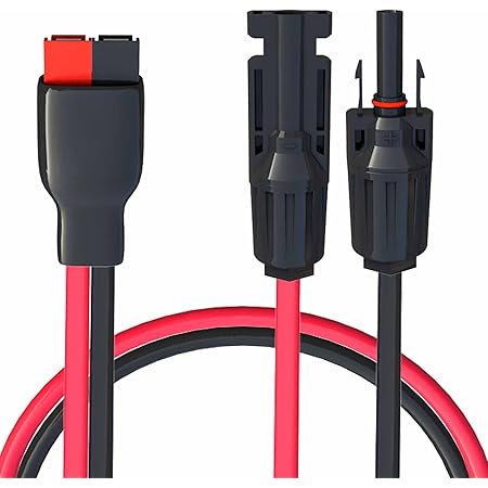Amazon.co.jp: Cleqee MC4 ソーラーコネクタる to Anderson power pole 変換アダプター (反極) ソーラーコネクタ延長ケーブル1m ポータブル ...