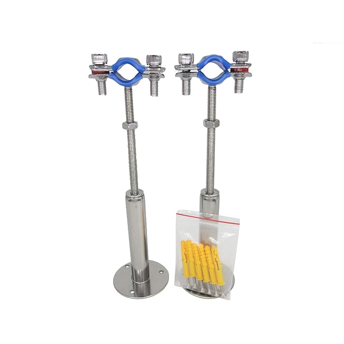 Buy Stainless Steel Wall Mount Ceiling Mount Pipe Support, Adjustable ...