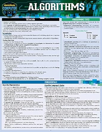 QuickStudy Algorithms: A Laminated Reference Guide by Ahmadi, Babak ...