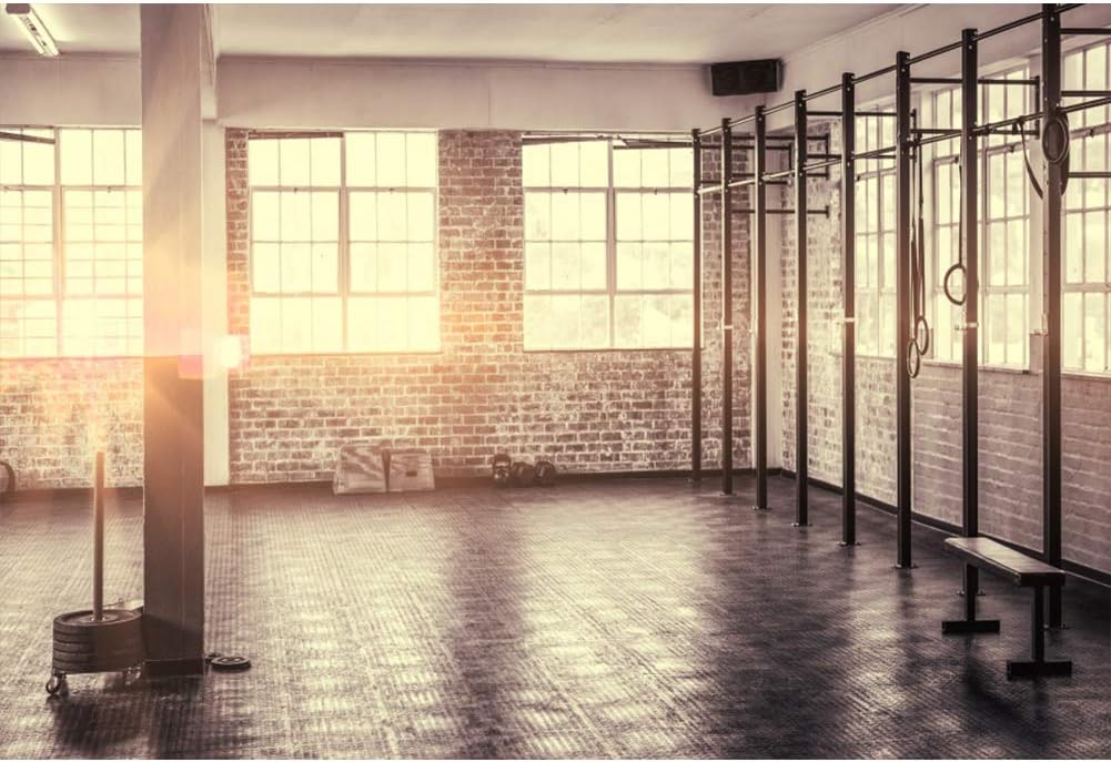 Amazon.com : CSFOTO 6x4ft Gym Backdrop Sunshine Gym Equipment Fitness ...