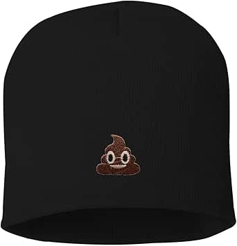 Amazon.com: Adult Poop Embroidered Knit Beanie Cap : Clothing, Shoes ...