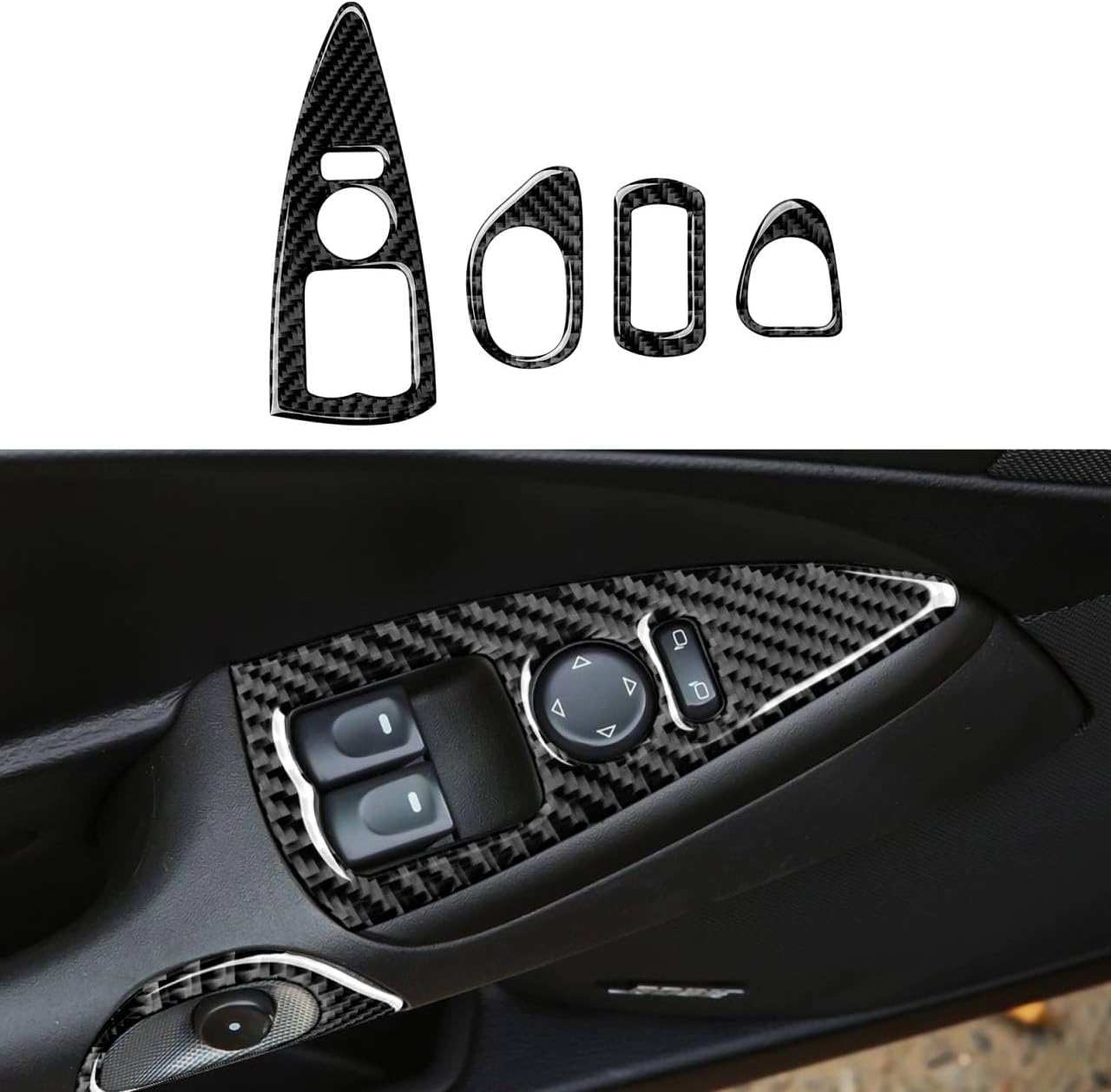 Amazon.com: Car Sticker Decal Carbon Fiber Interior Trim Cover for ...