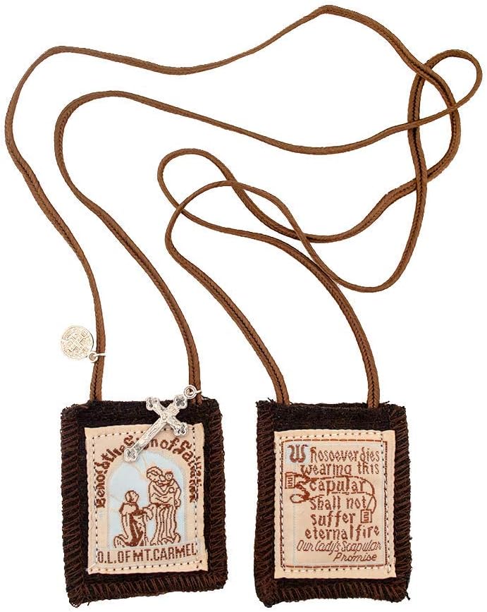 Amazon.com: Venerare Catholic Holy Figure Saint Scapular | 100% Wool ...