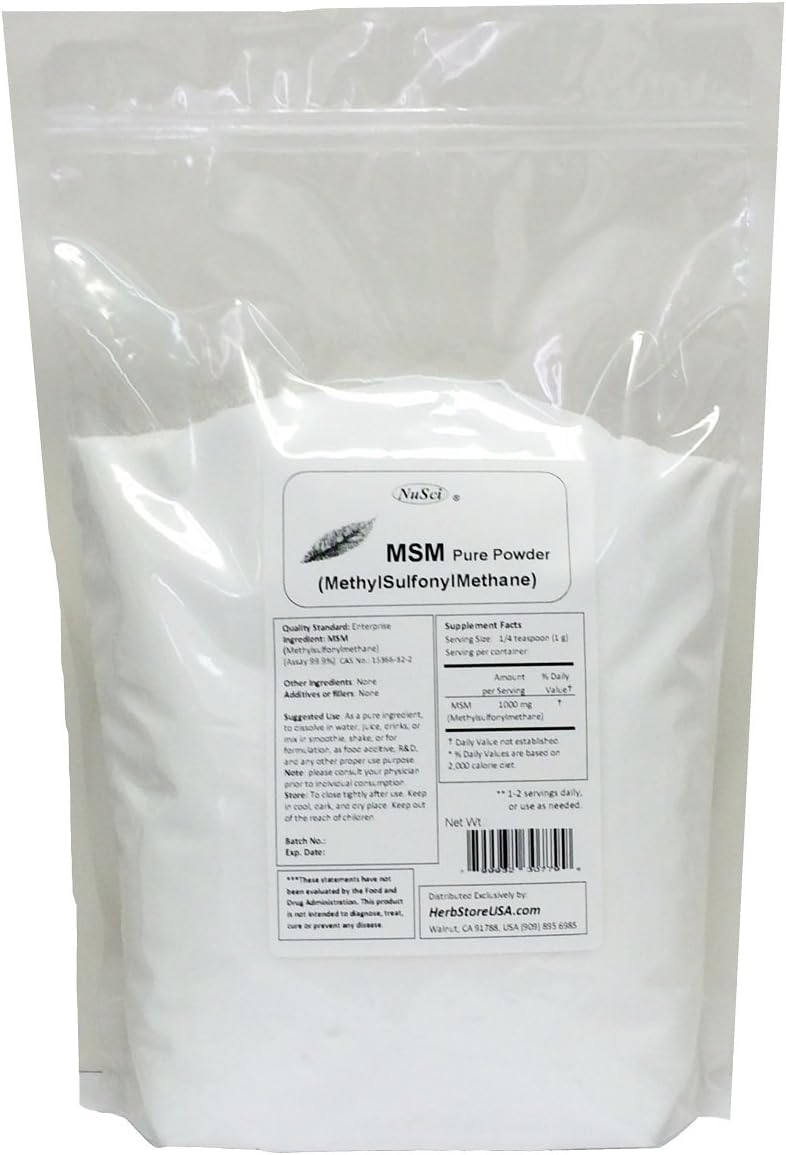Amazon.com: NuSci MSM (Methylsulfonylmethane) Pure Powder (1000 Grams ...