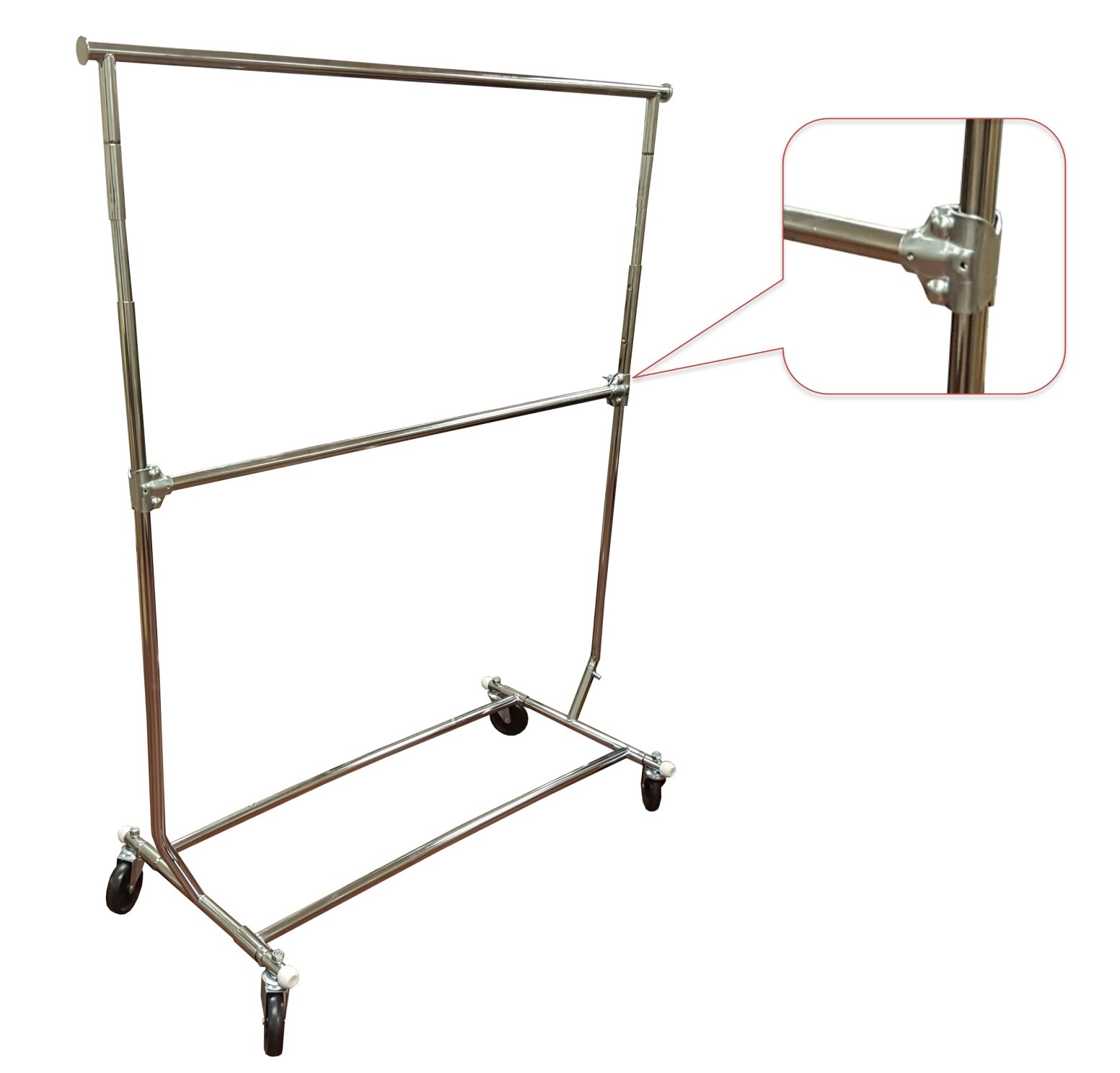 Amazon.com: Single Bar Collapsible Salesman Garment Rack with Add-On ...