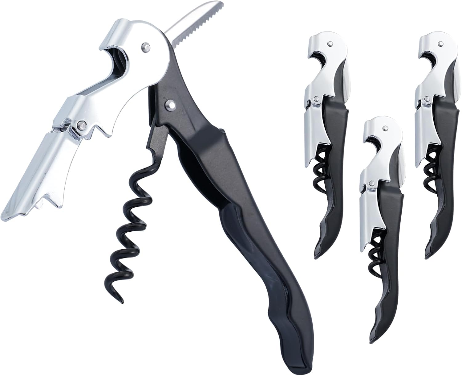 Amazon.com: Flezoo 4PCS Wine Key Corkscrew - Stainless Steel Wine ...