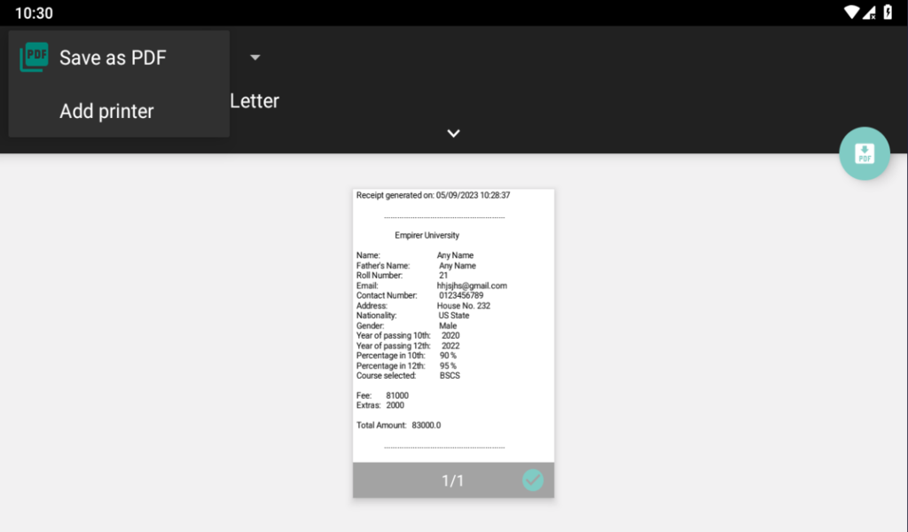 Student Management System (Receipt Maker):Amazon.de:Appstore for Android