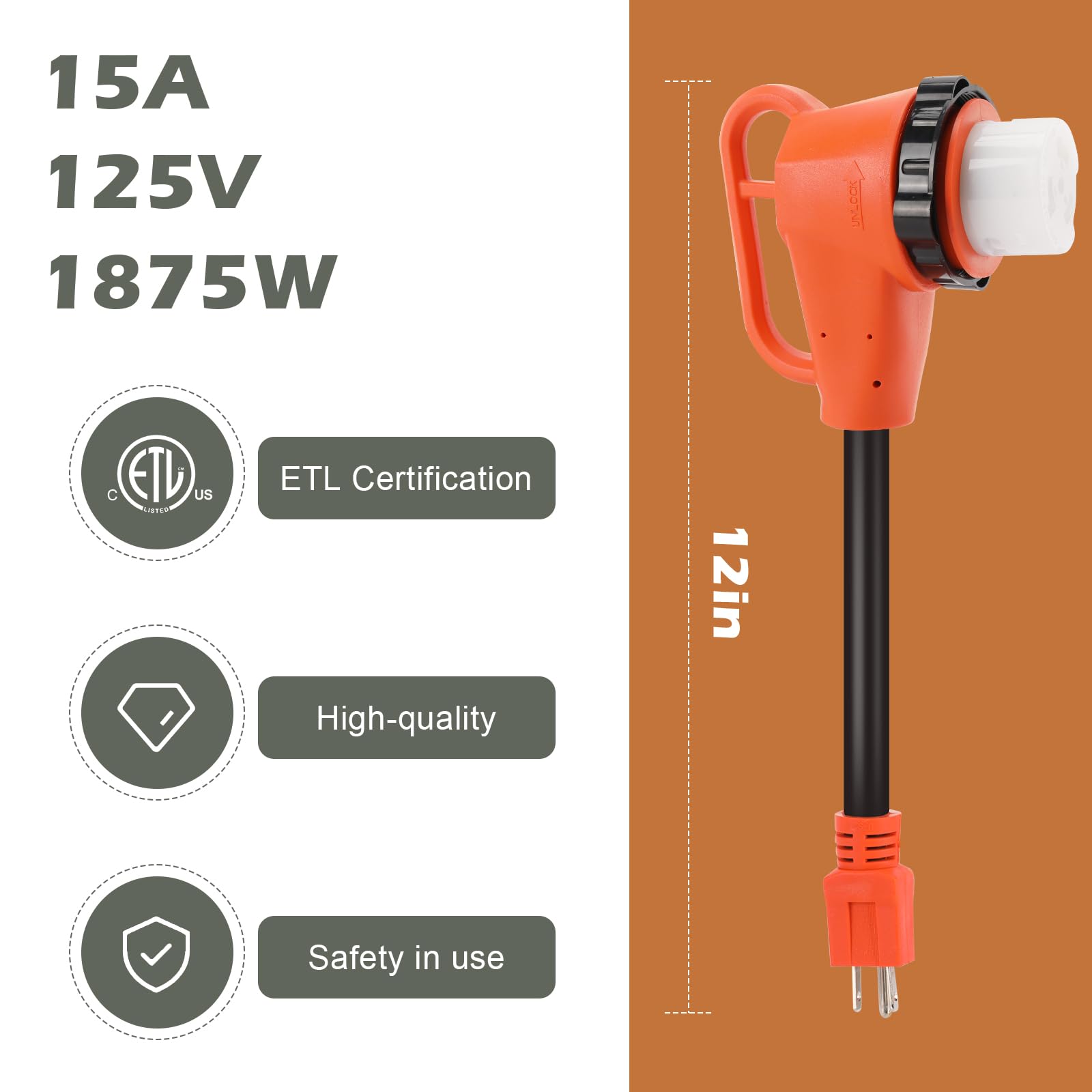 Snapklik.com : 50 Amp To 110 Volt RV Adapter Plug