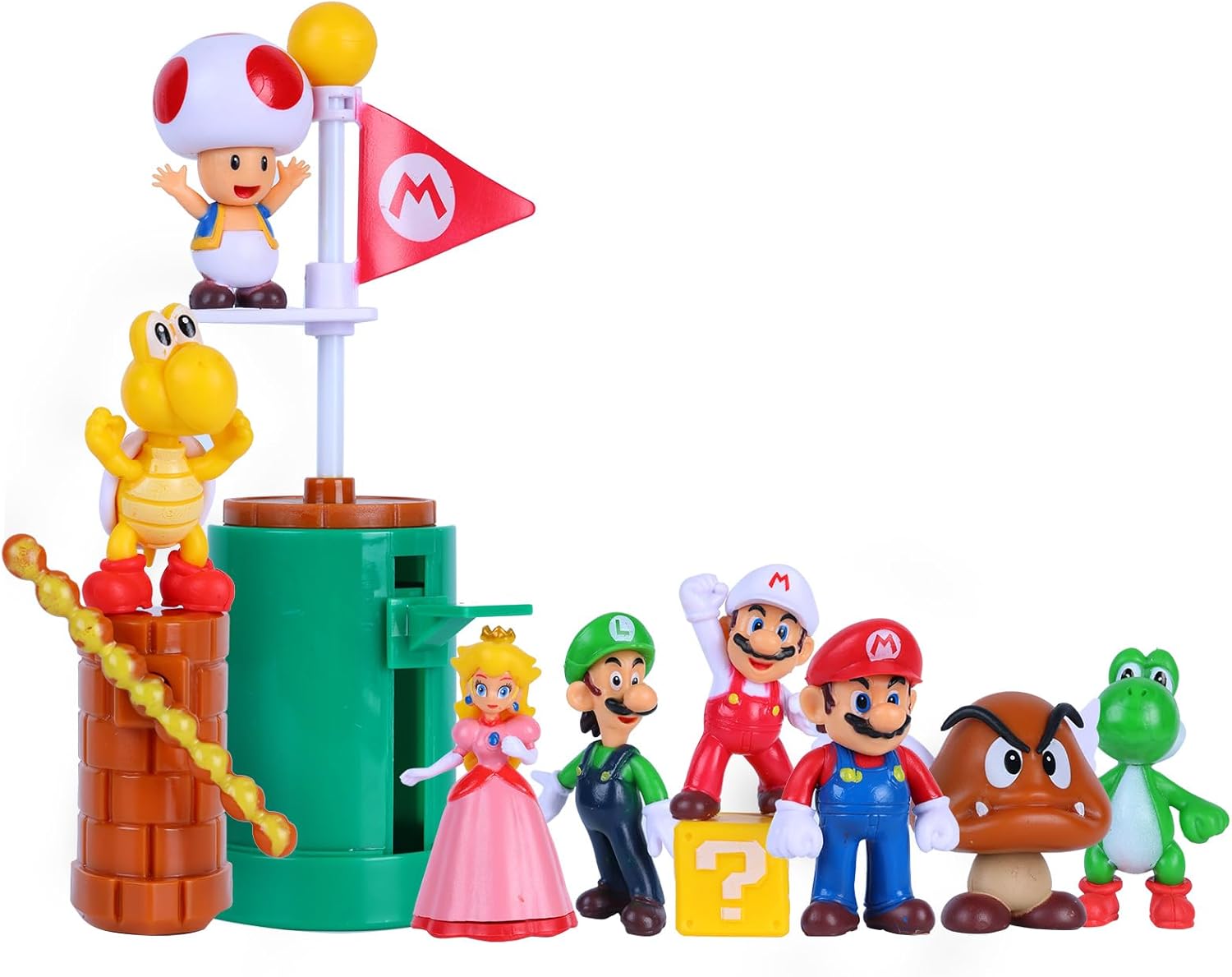 Amazon.com: Thcbme 12 Packs Mario Toys Bros Super Mary Princess, Turtle ...