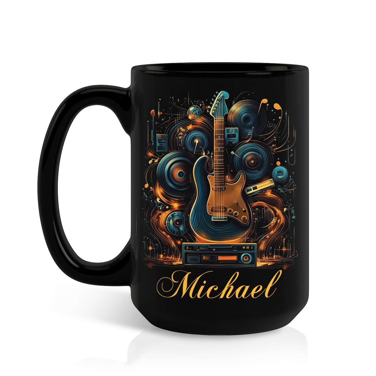 Amazon.com: Customized Electric Guitar Coffee Mug 11oz 15oz, Gift For ...