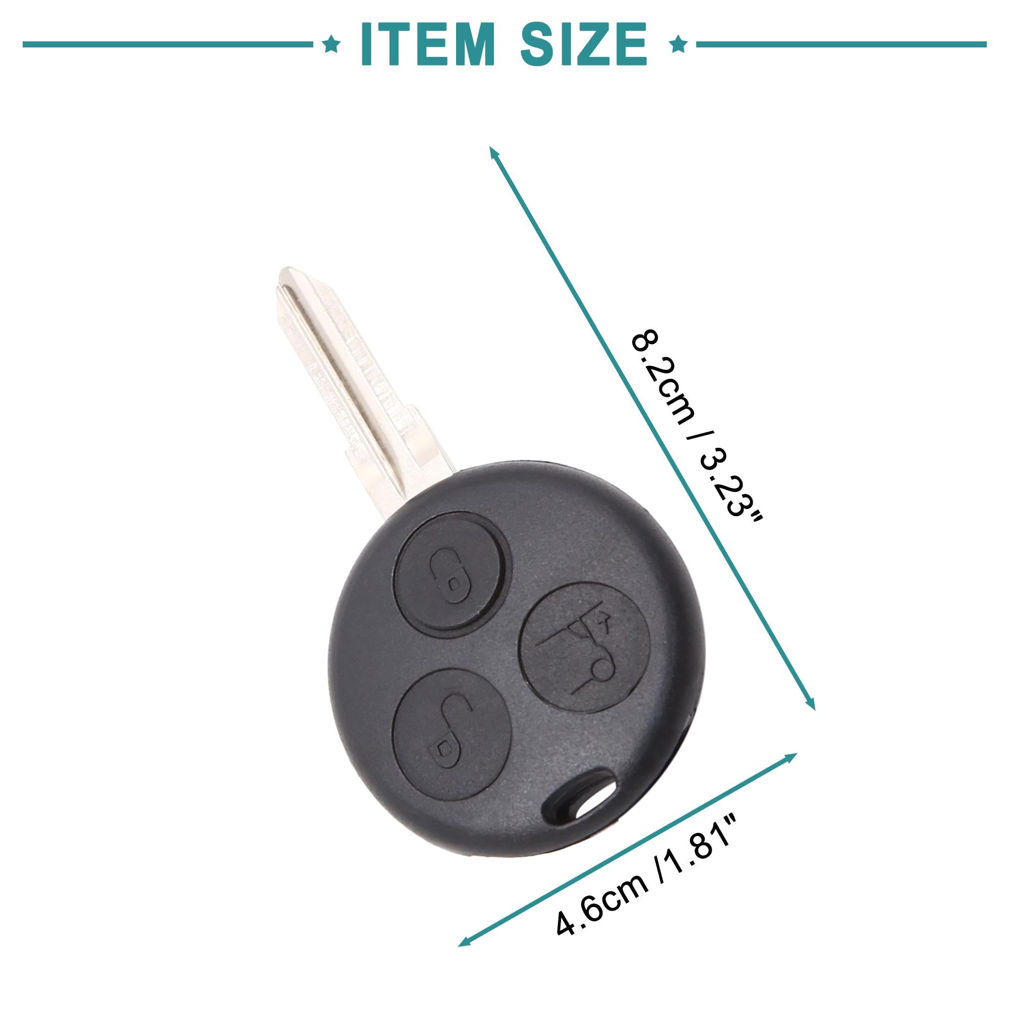 Cr2450 Battery ACROPIX 3 Button Car Keyless Entry Remote Fob Cover Key ...