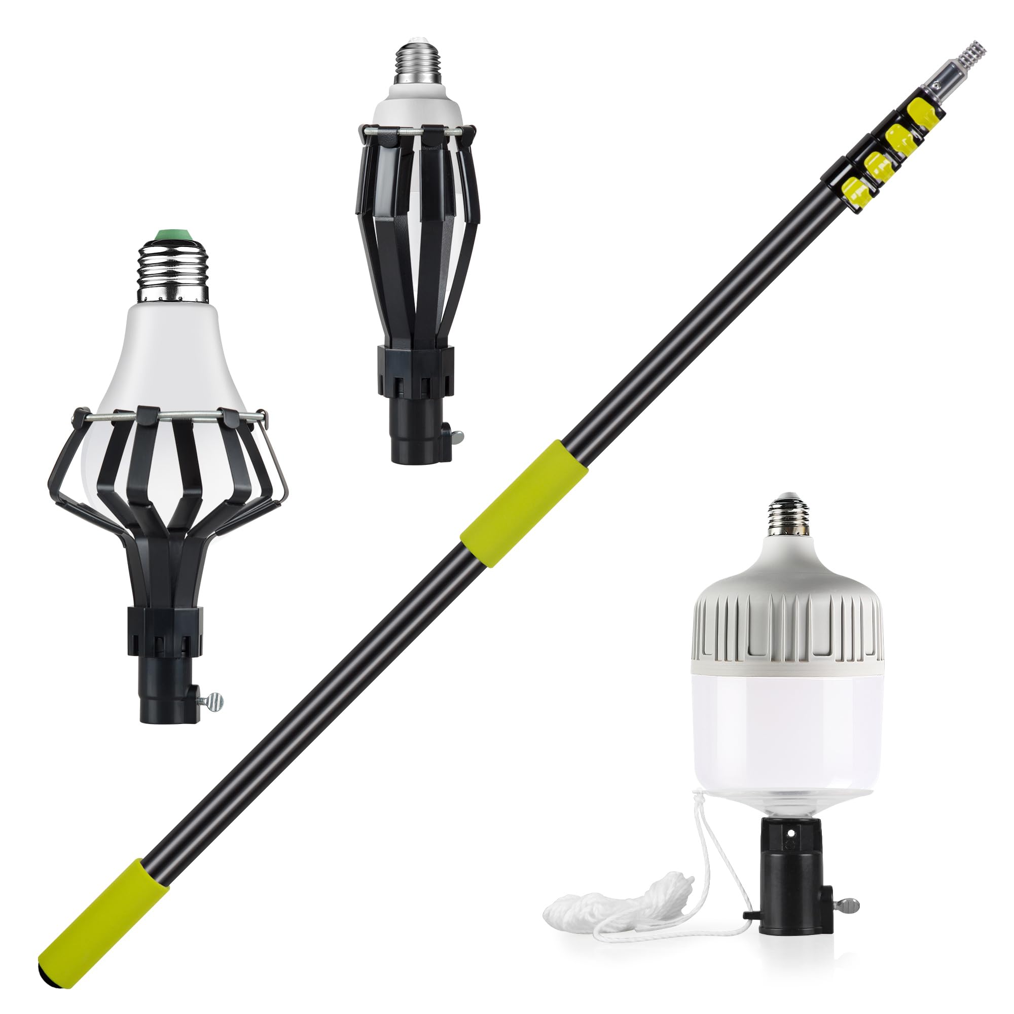 Light Bulb Changer for High Ceilings,4-18FT Bulb Changing Pole ...