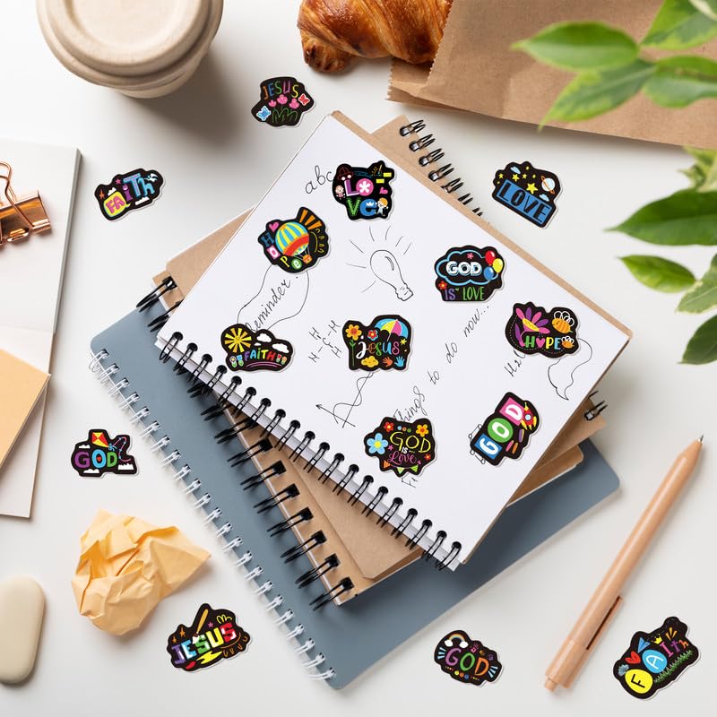 Snapklik.com : 300pcs Religious Cartoon Black Foam Stciekrs Sunday ...