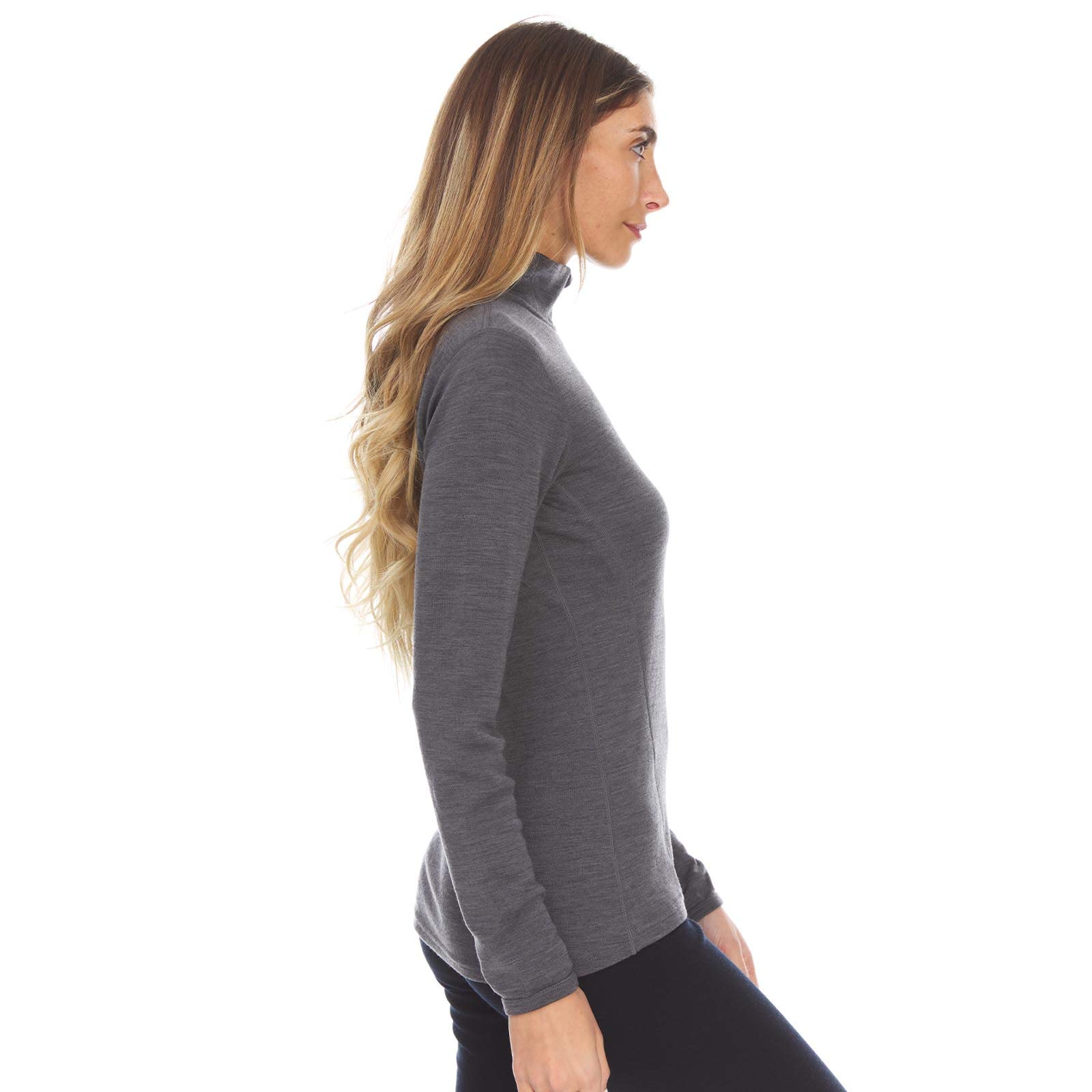 Snapklik.com : 100% Merino Wool - Midweight Womens 1/4 Zip - Midlayer ...