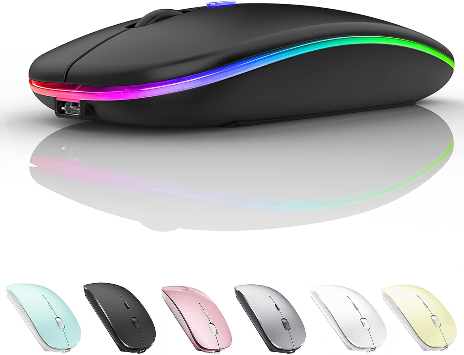 Amazon.com: LED Bluetooth Mouse for Laptop iPad MacBook pro Wireless ...
