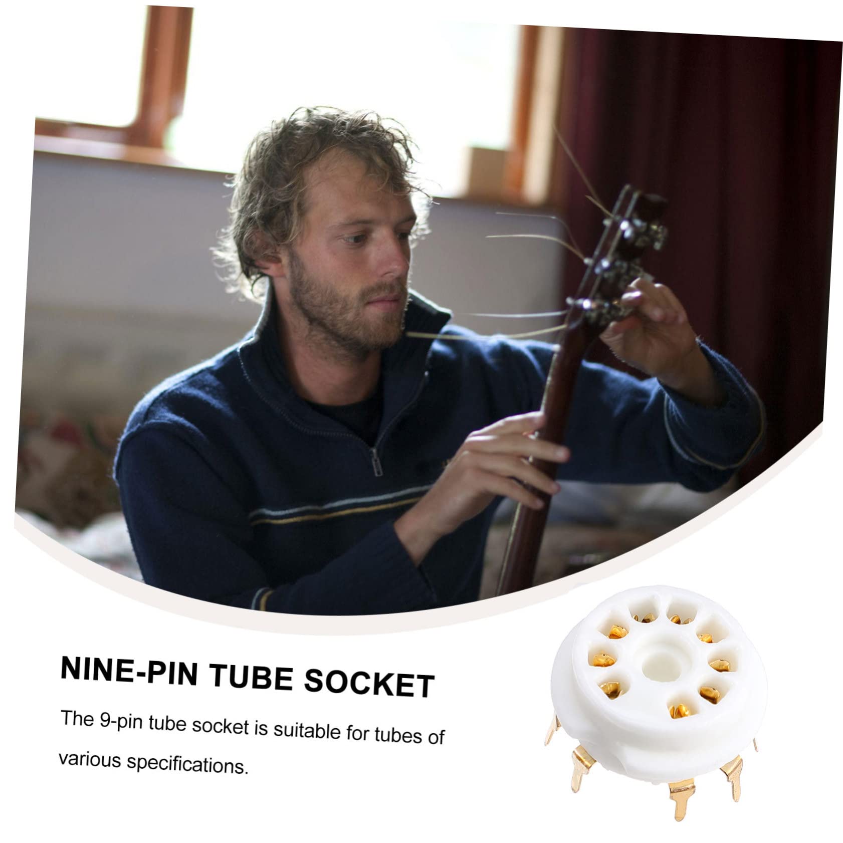 Snapklik.com : 4pcs Nine-pin Tube Holder Vacuum Tube Plated 9- Pin ...