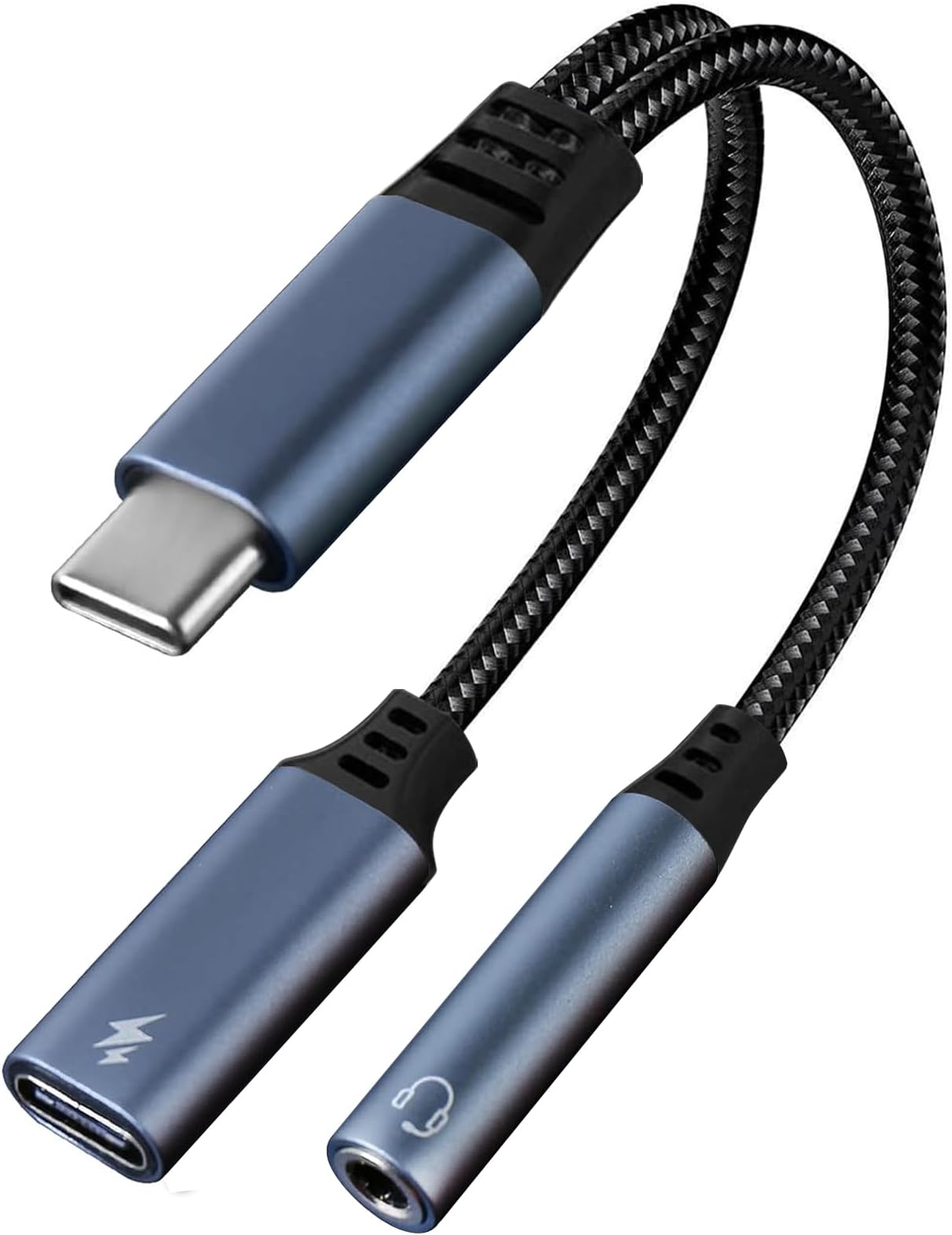 SHUBEIEUMI Adaptateur Casque USB C vers Jack 3.5mm, 2 en 1 Type C Audio ...