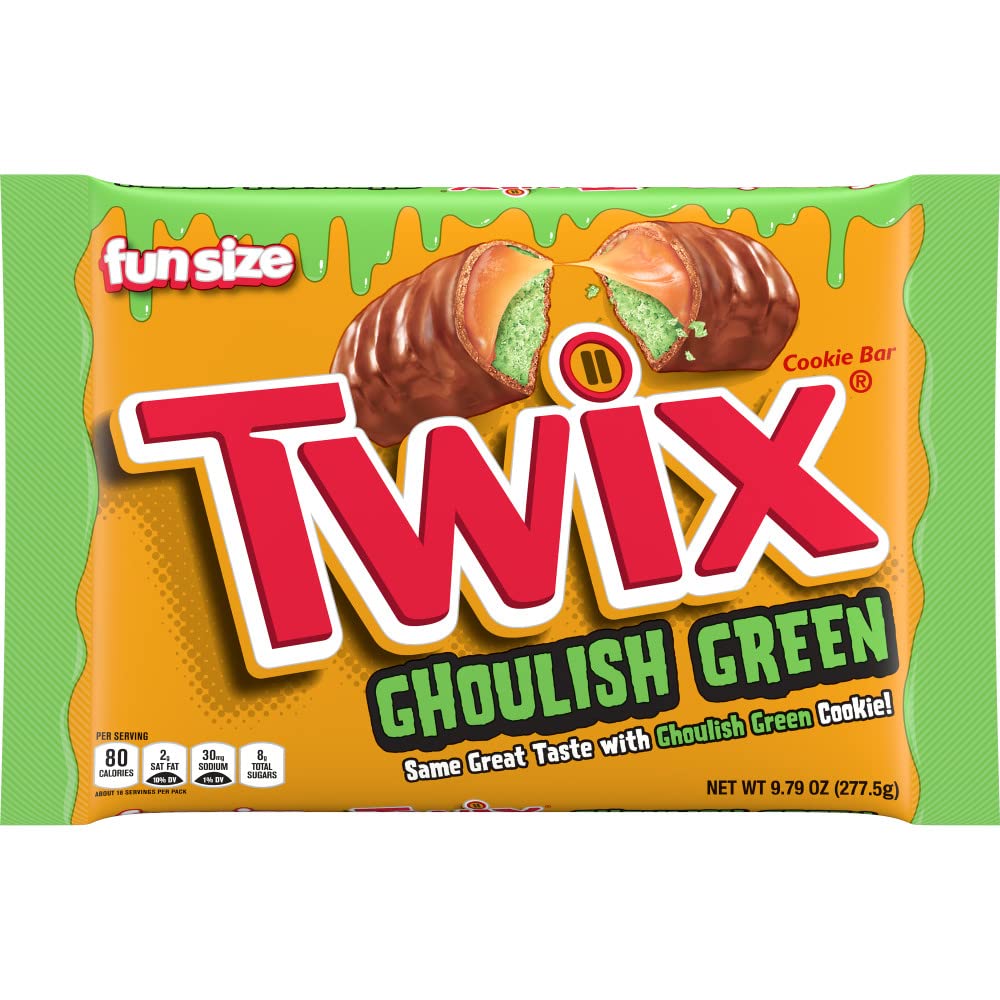 Snapklik.com : TWIX Ghoulish Green Caramel Cookie Fun Size Halloween ...