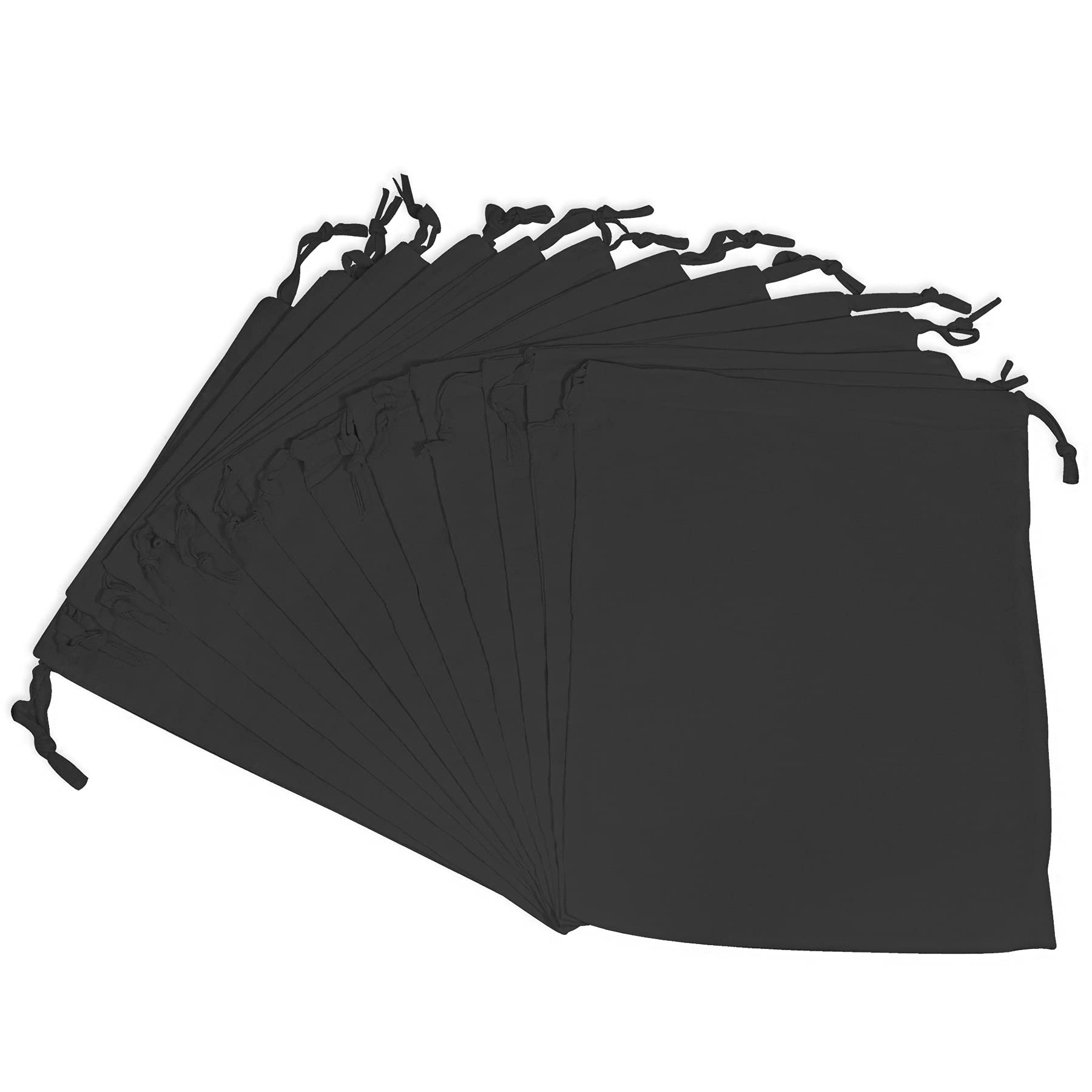 Buy Prime Line Packaging 12x15 12 Pack Natural Muslin Large Black Bags ...