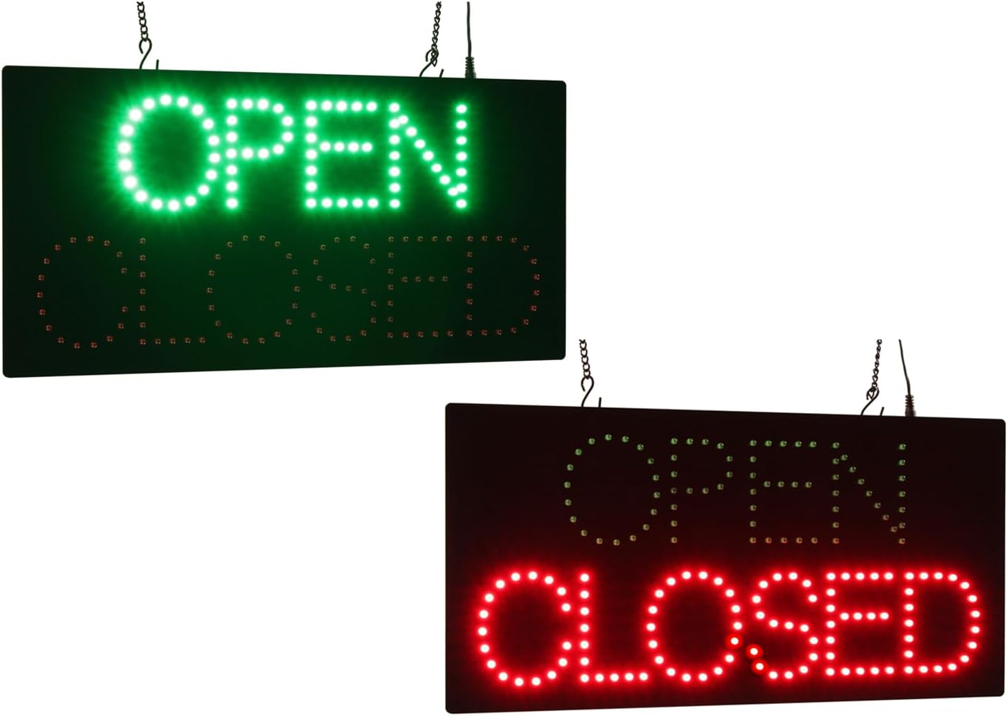 Amazon.com : Open Closed Sign, Up-Down, 19"x10", 48x24cm, TOPKING, LED ...