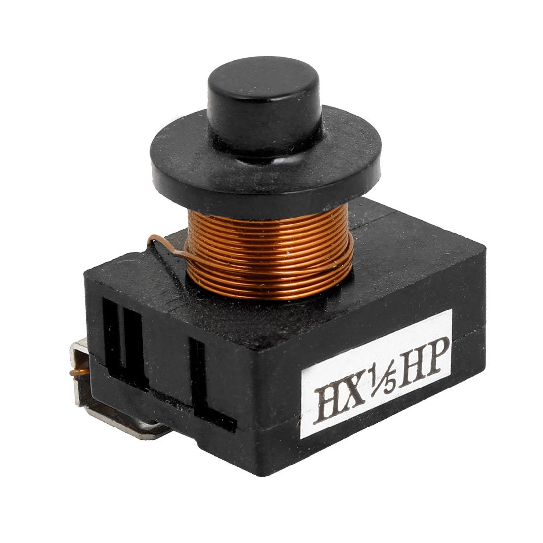 Buy IIVVERR 1/5 HP Refrigerator Electromagnetic Compressor Relay Black ...