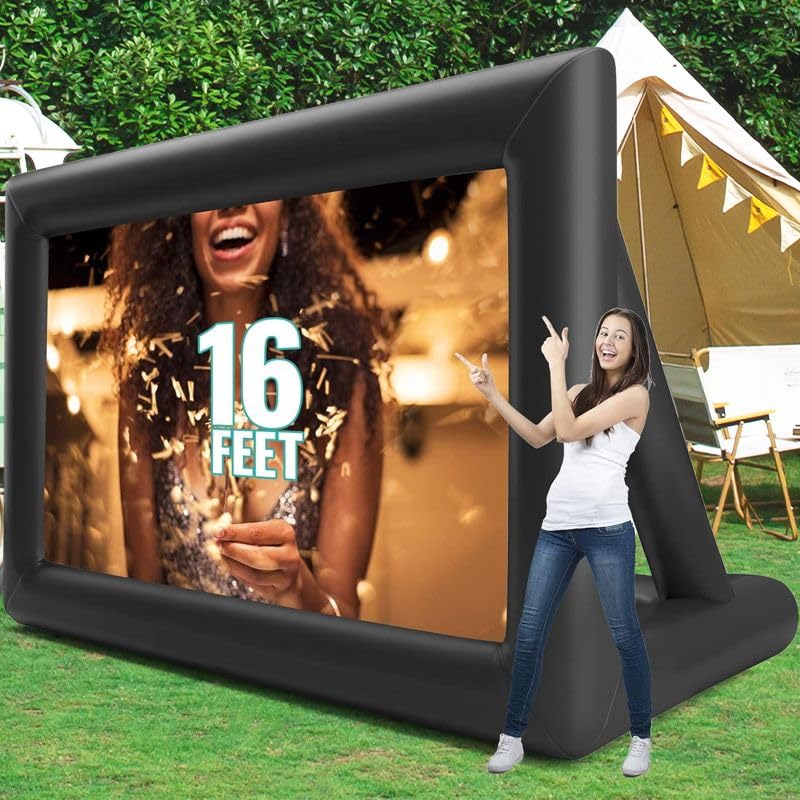 Inflatable Projector Screen, 16FT Inflatable Movie Screen Outdoor One ...