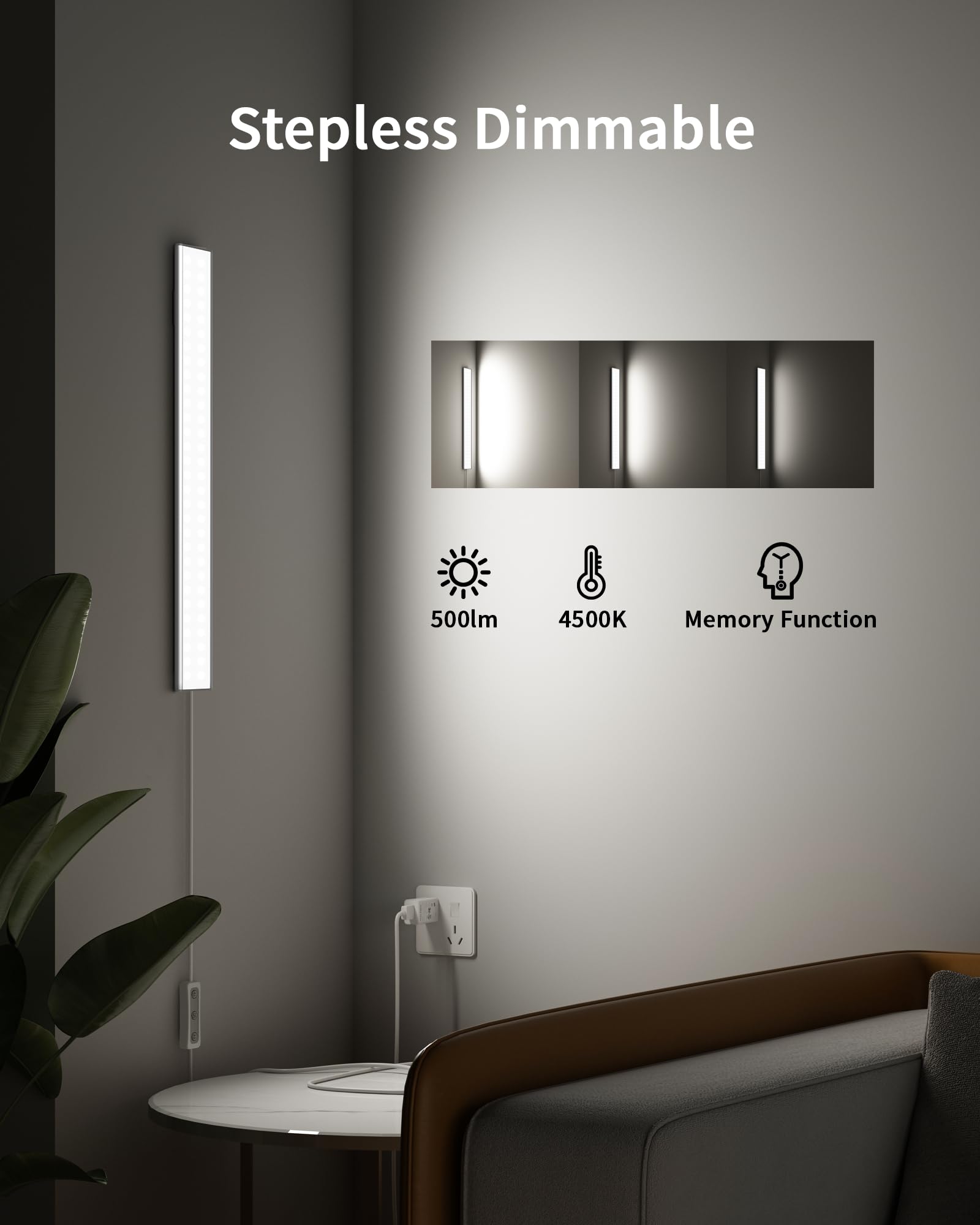 Snapklik.com : ASOKO Under Cabinet Lighting, Upgrade 16inch LED Closet ...
