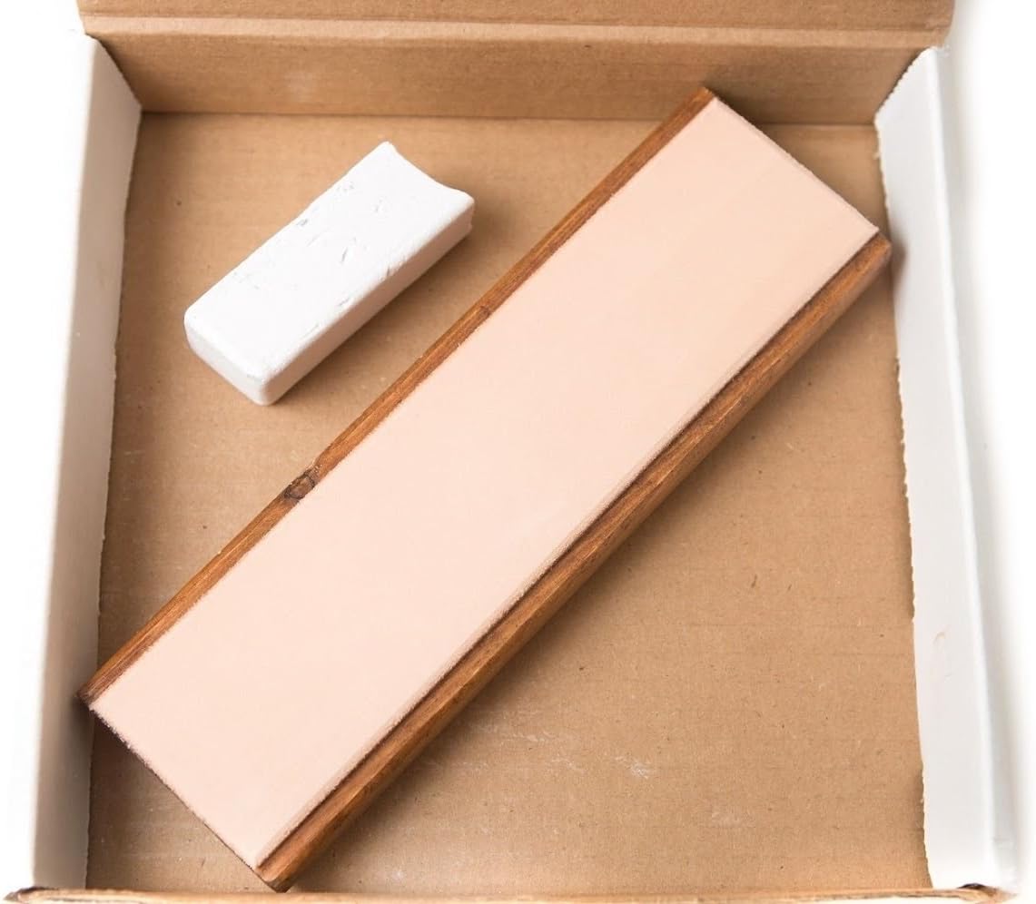 Amazon.com: 8”x2” Leather Honing Block w Buffing Compound Stained ...