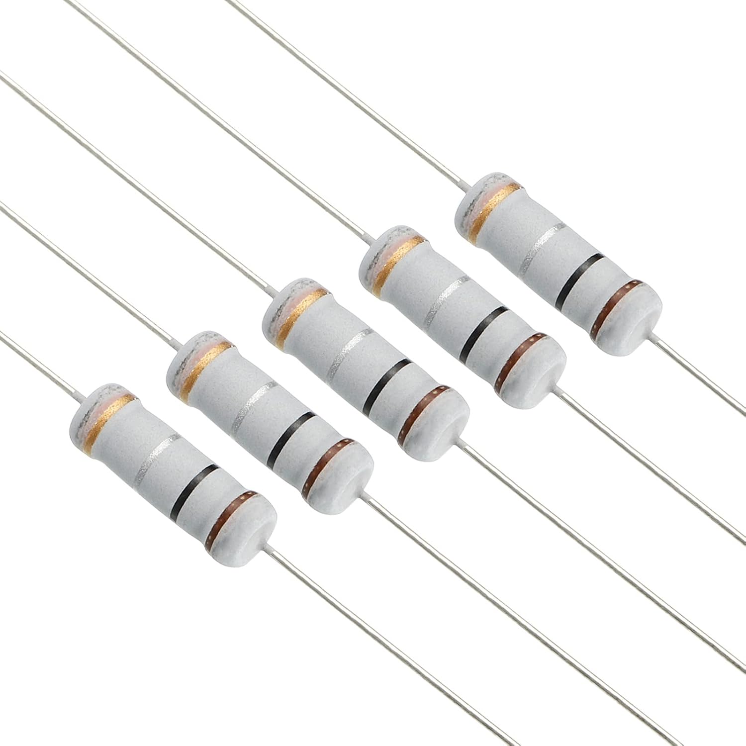 PATIKIL 3W Resistors Kit, 75 Pack 15 Values Oxide Film Resistors ...
