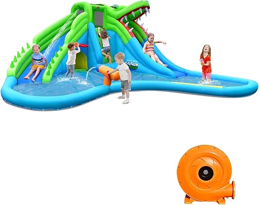 Amazon.com: Costzon Inflatable Water Slide, 19x17FT Mega Waterslide ...