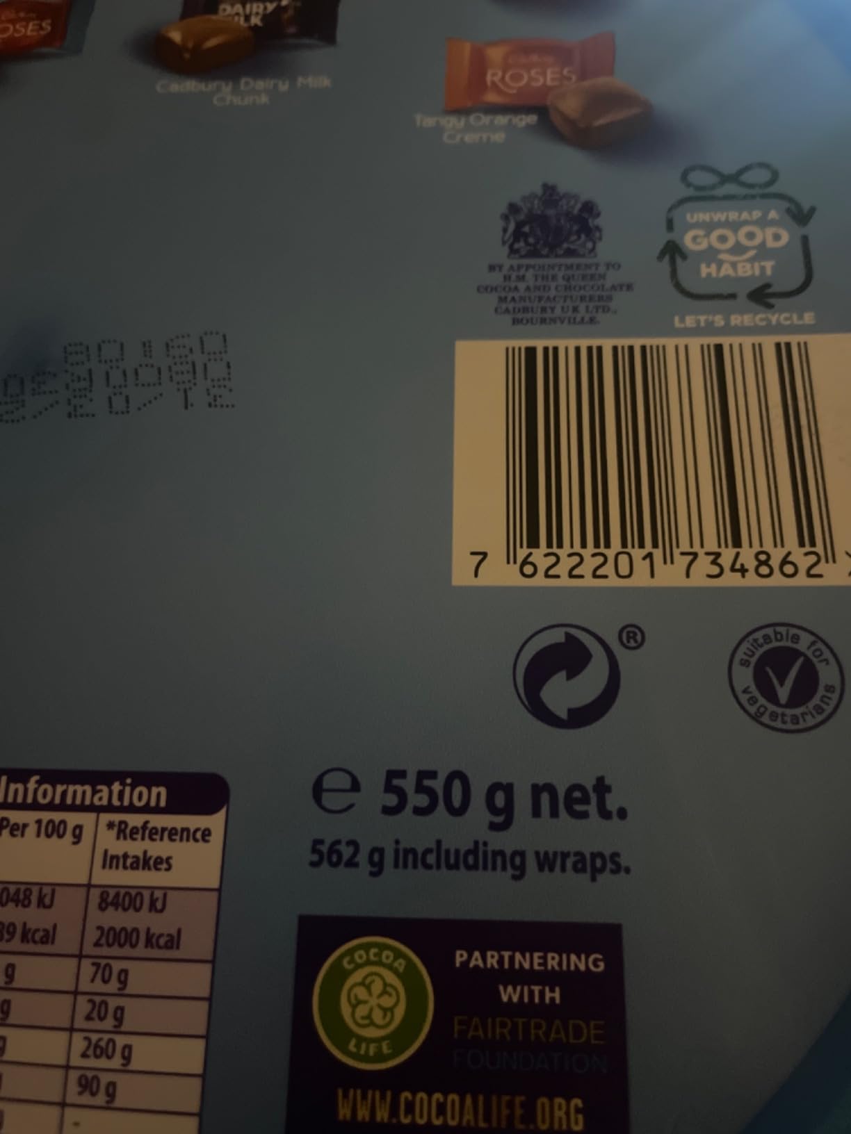 Amazon.com: Cadbury Roses Tub 550g : Grocery & Gourmet Food