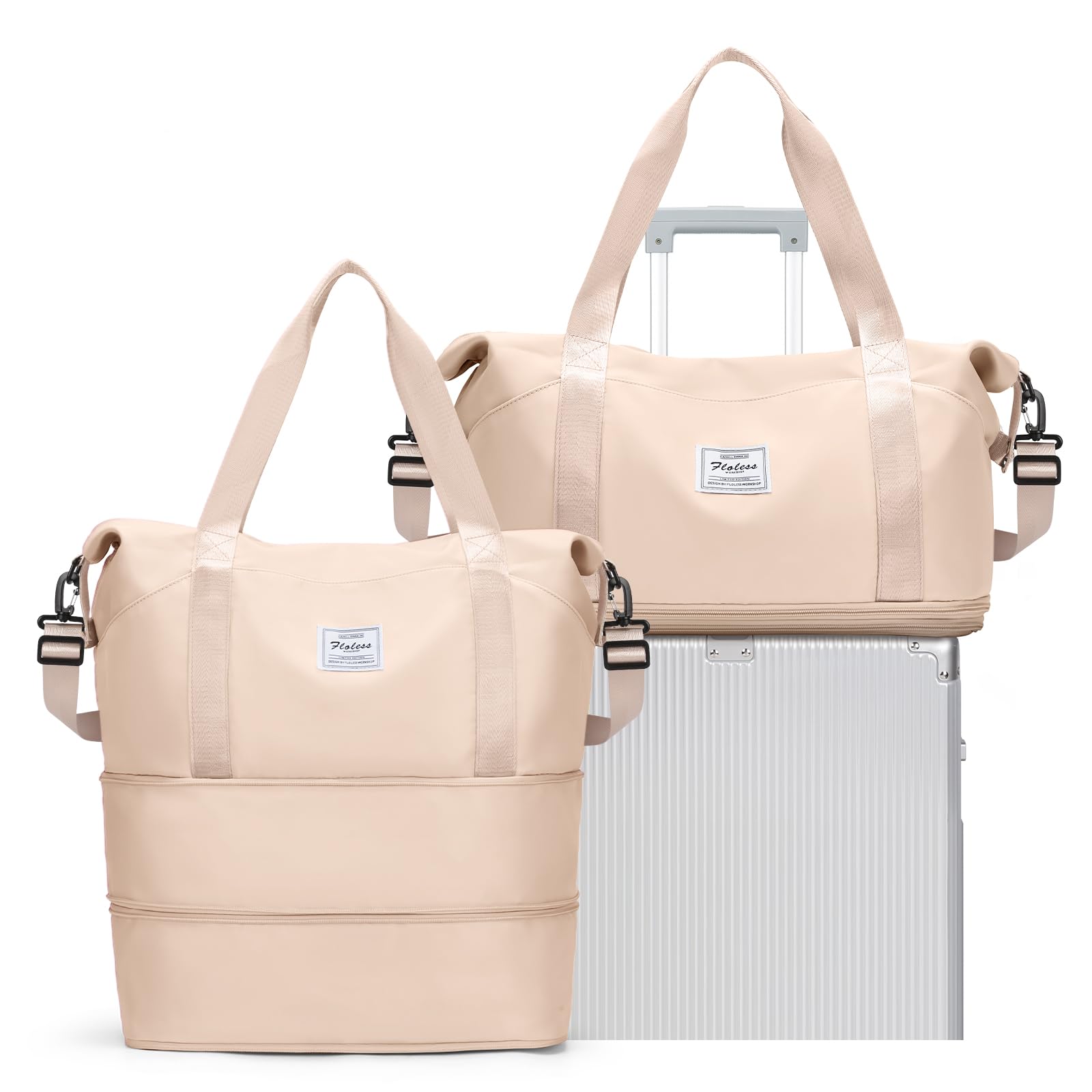 Travel Duffel Bag, Double Expansion Sport Tote Gym Bag, Waterproof ...