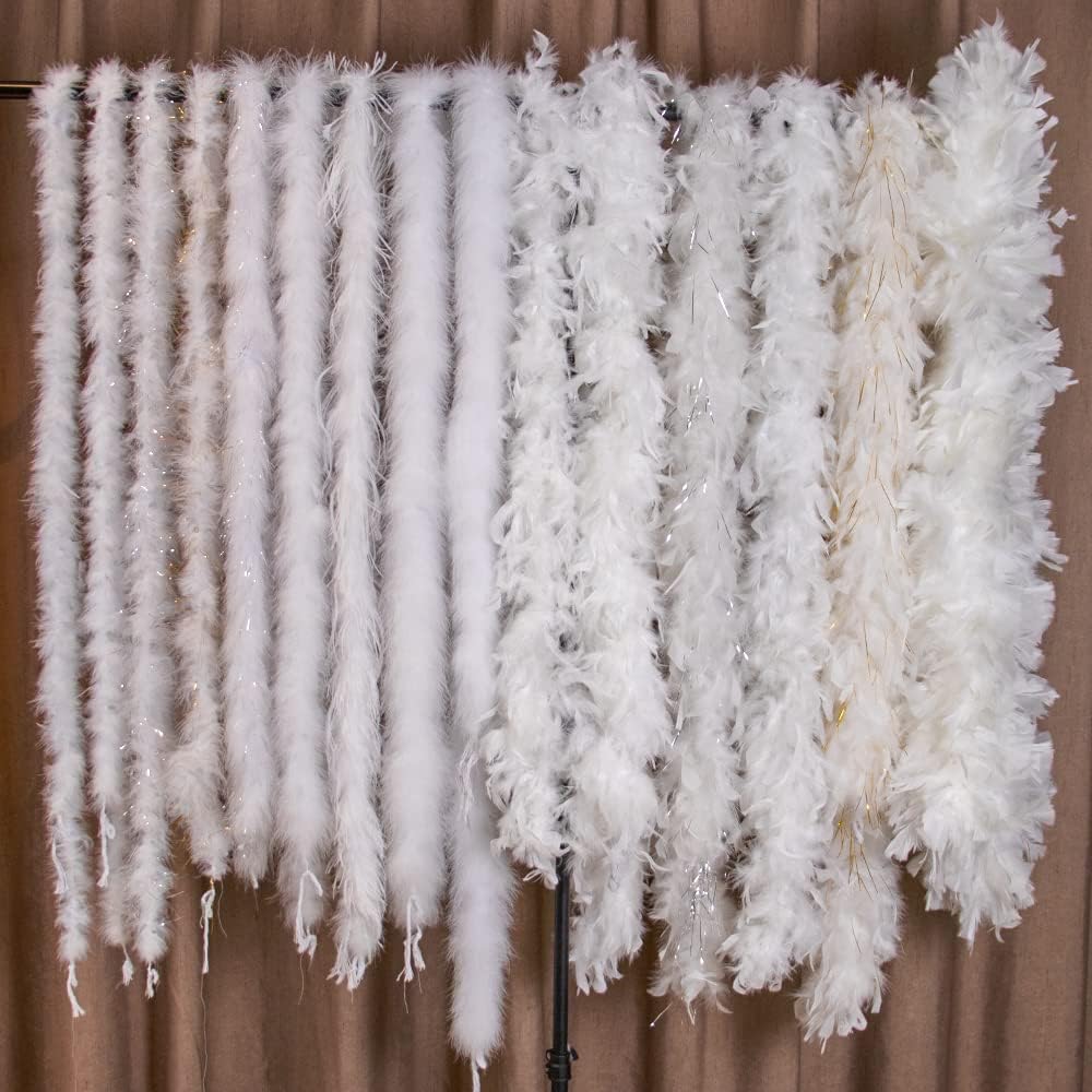 Amazon.com: 2 Yards 13g Turkey Marabou Feather Boa Natural Ostrich ...